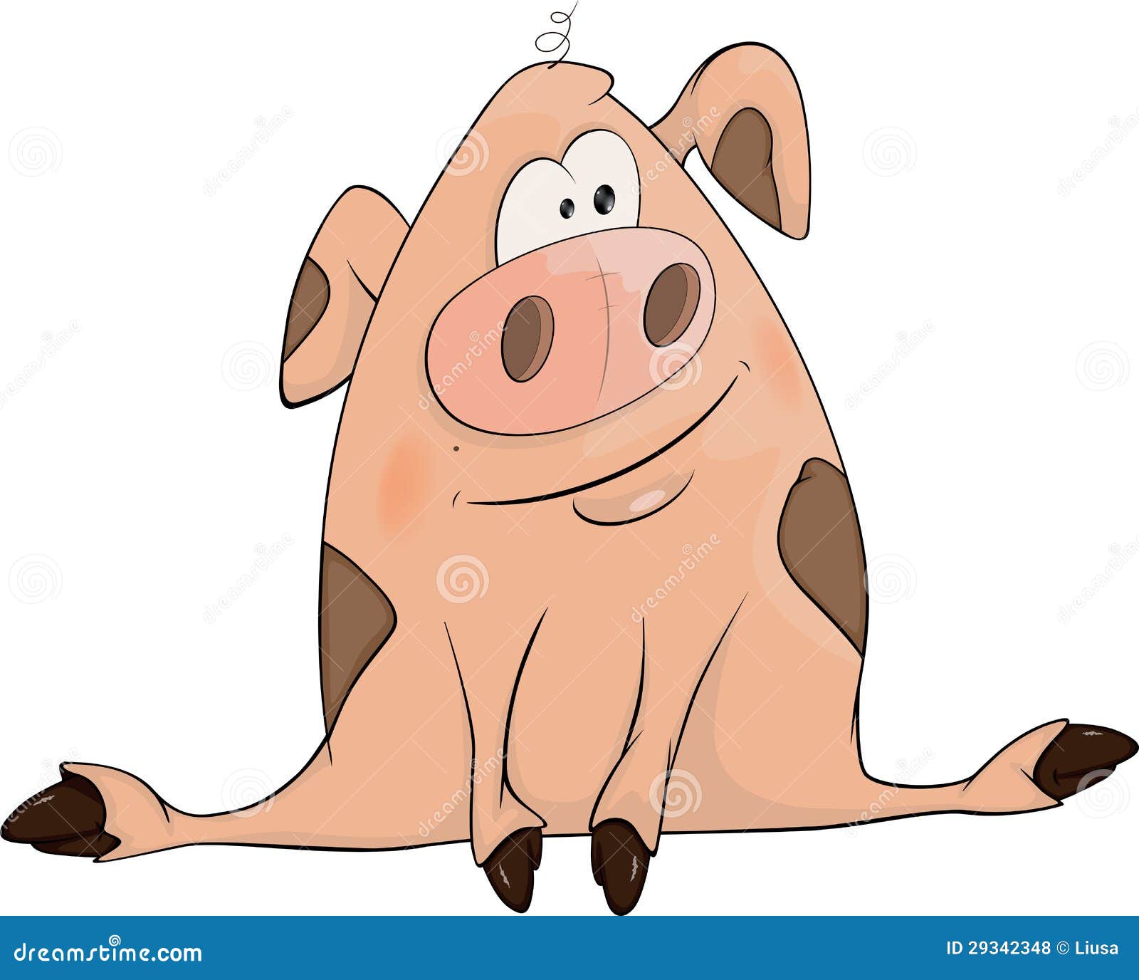 Pig. Tecknad film vektor illustrationer. Illustration av svin - 29342348