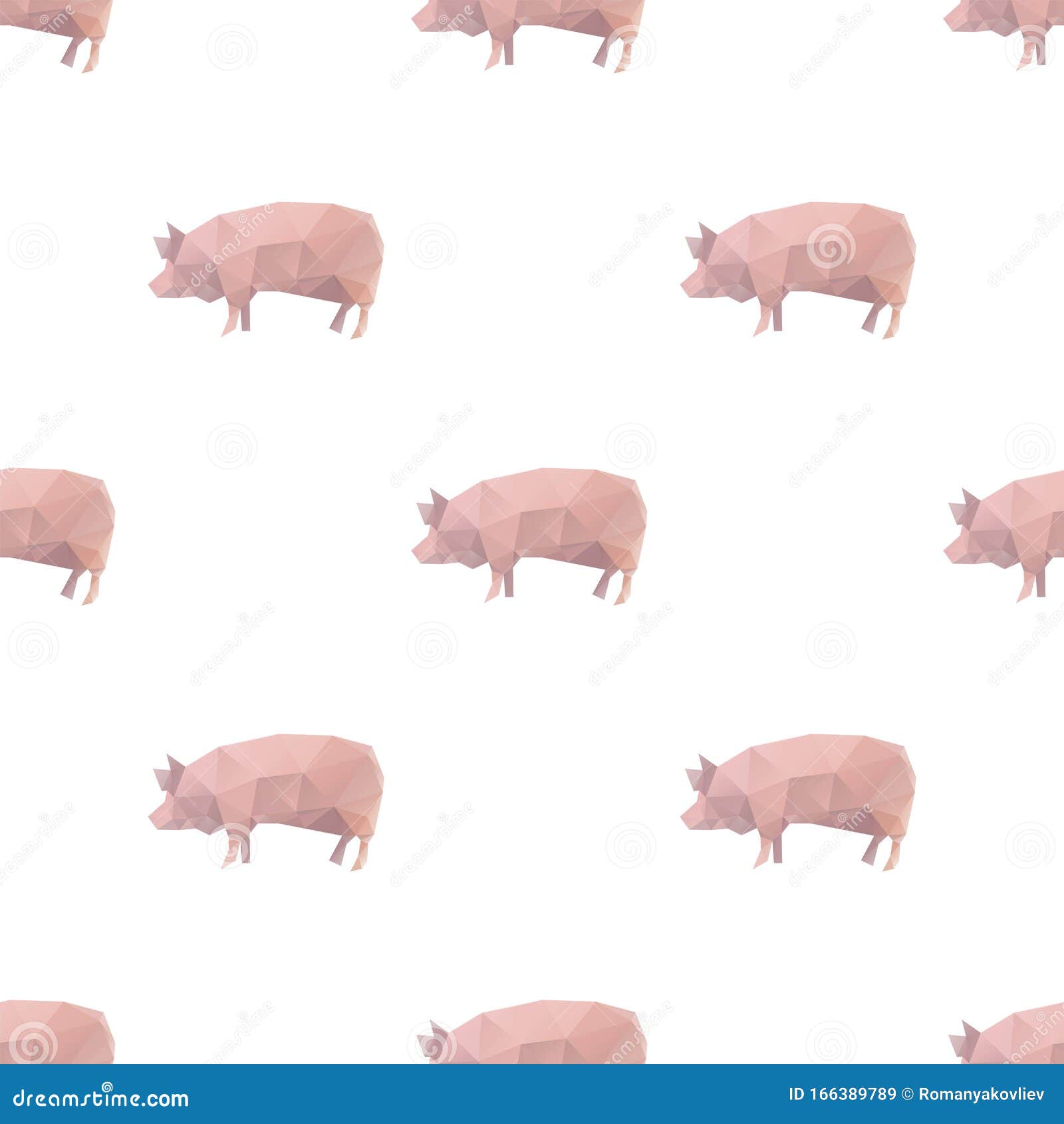 Pig Triangle Shape Seamless Pattern Backgrounds. Wrapping Paper ...