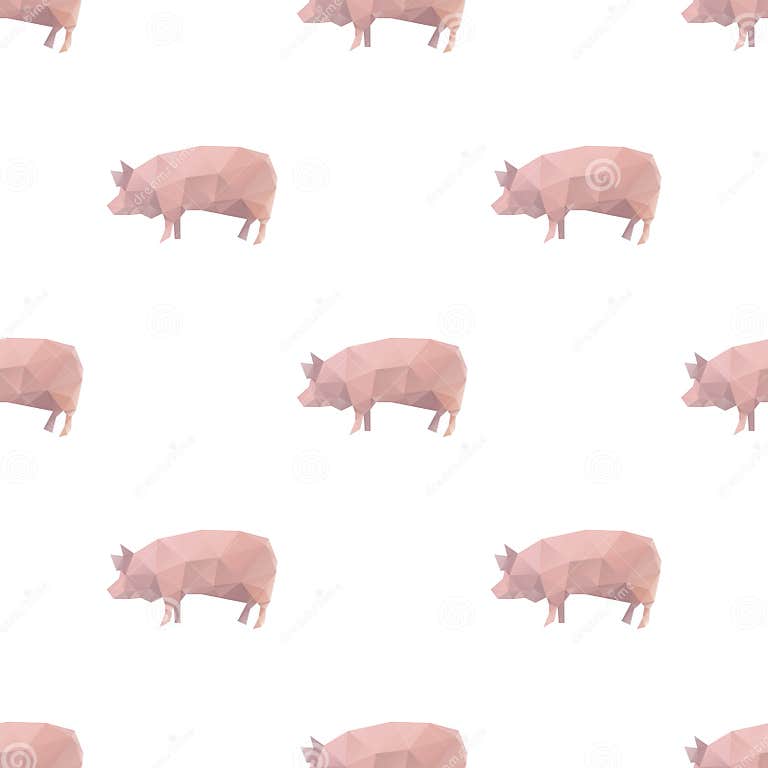 Pig Triangle Shape Seamless Pattern Backgrounds. Wrapping Paper ...