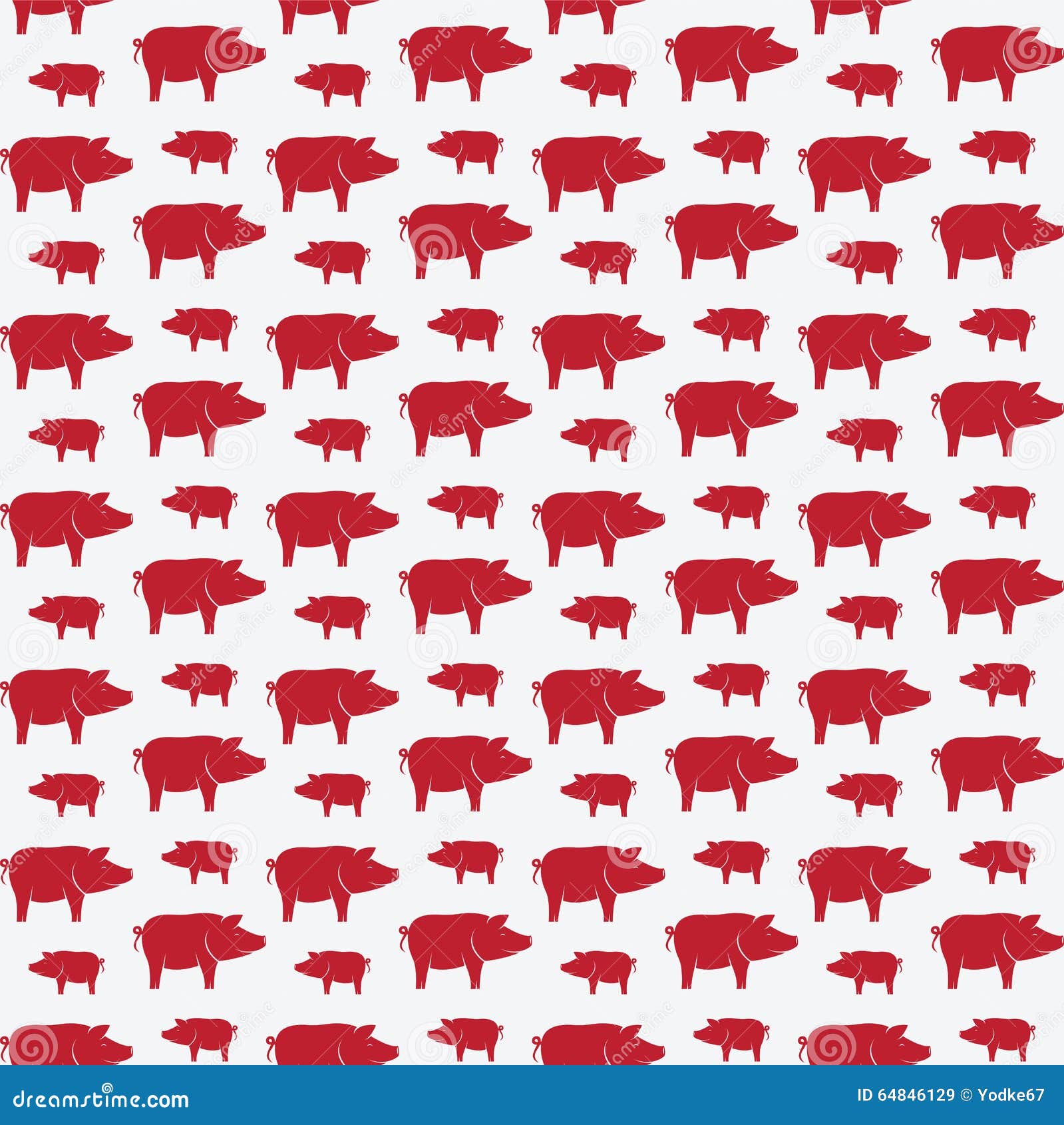 Pig Vector Art Background Design for Fabric and Decor. Stock Vector ...