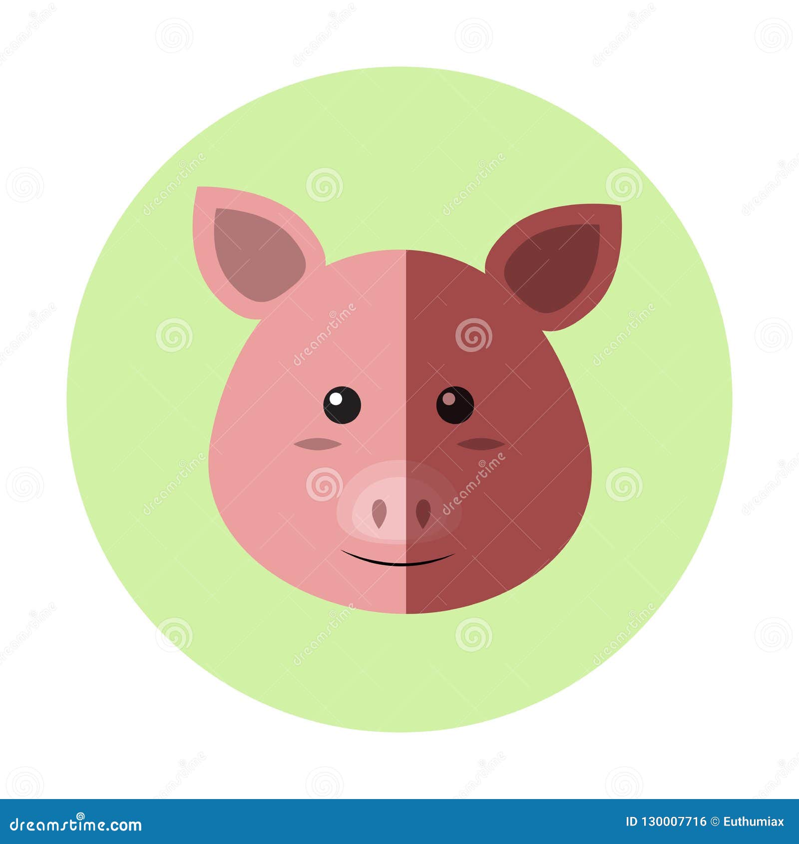 Pig vector icon stock vector. Illustration of meat, logo - 130007716