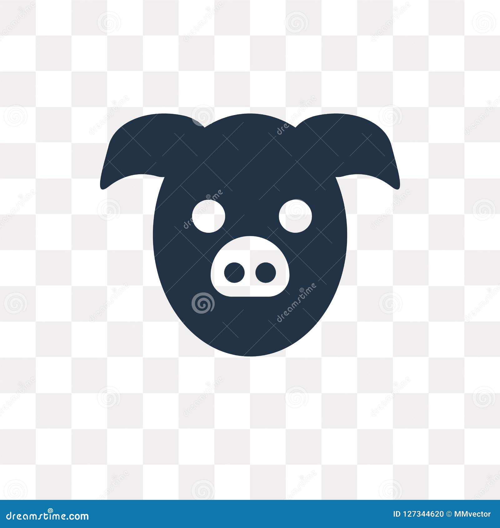 Pig Vector Icon Isolated on Transparent Background, Pig Transpa Stock ...
