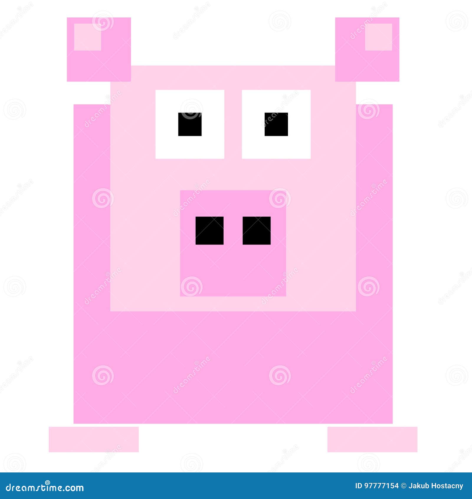 Pig stock vector. Illustration of animal, mascot, school - 97777154