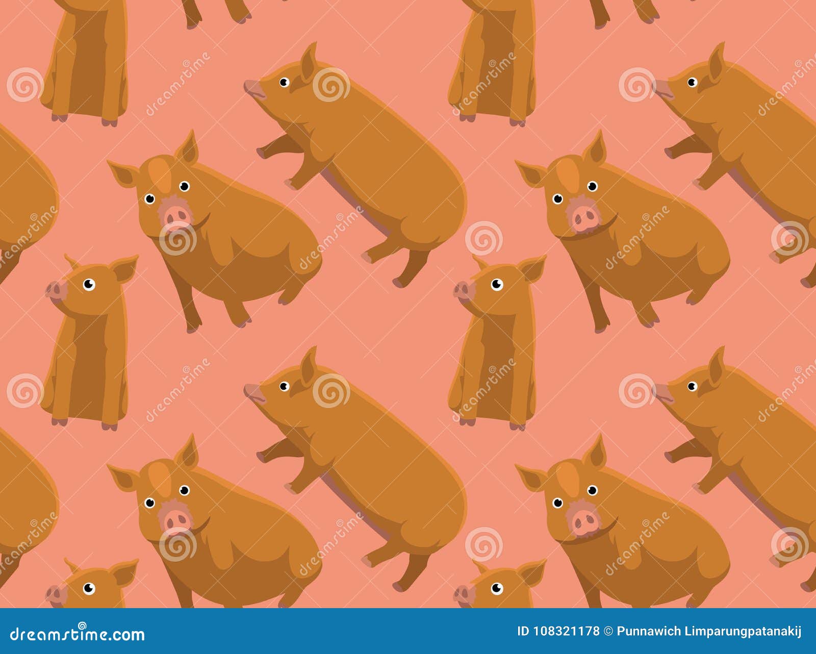 Pig Wallpaper 5 stock vector. Illustration of agriculture - 108321178