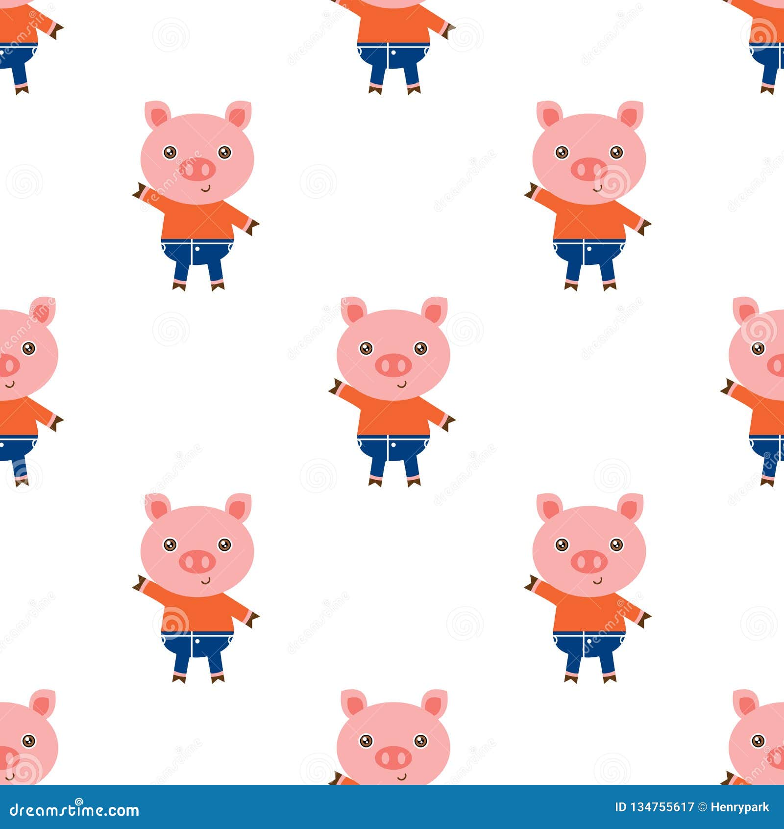 Pig wallpaper pattern stock vector. Illustration of farm - 134755617