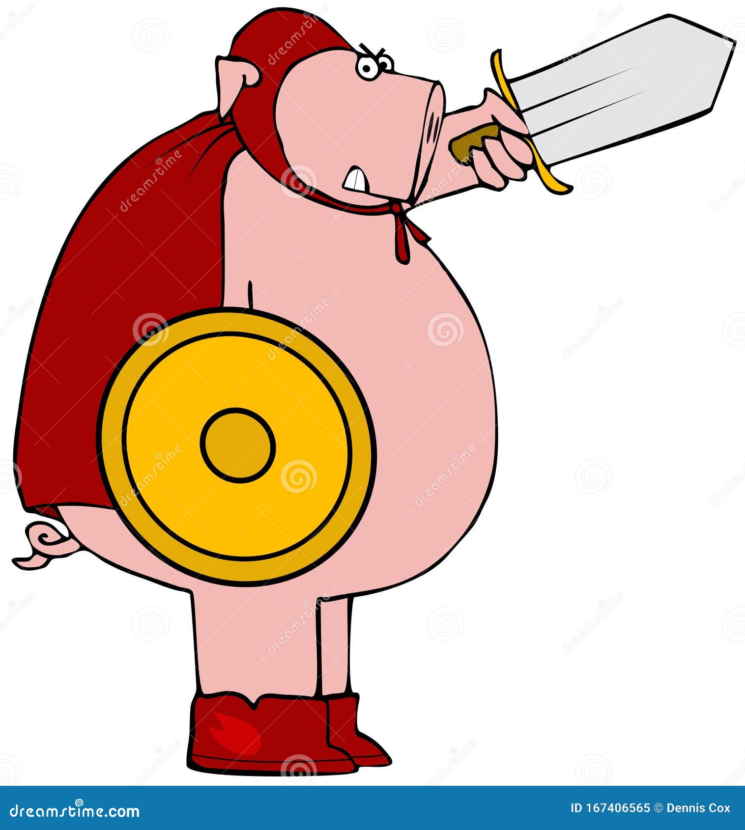 Pig warrior stock illustration. Illustration of farm - 167406565