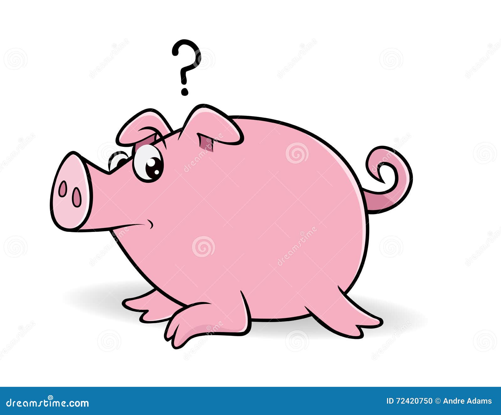 Pig wondering stock illustration. Illustration of questioning - 72420750