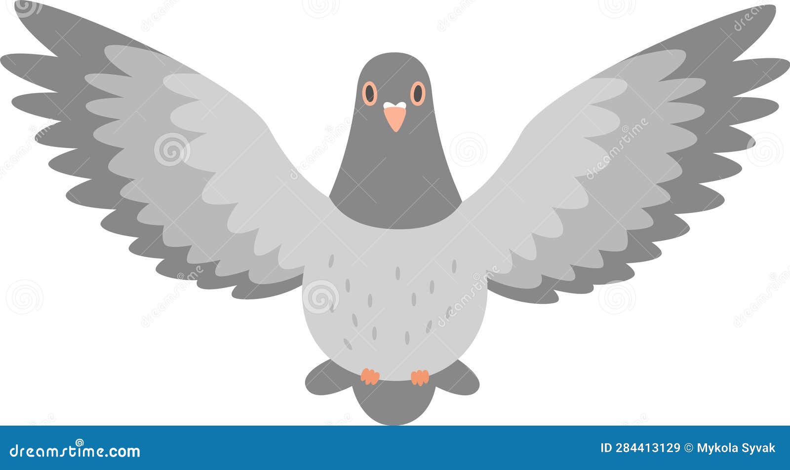 Pigeon Bird Flying stock vector. Illustration of flock - 284413129