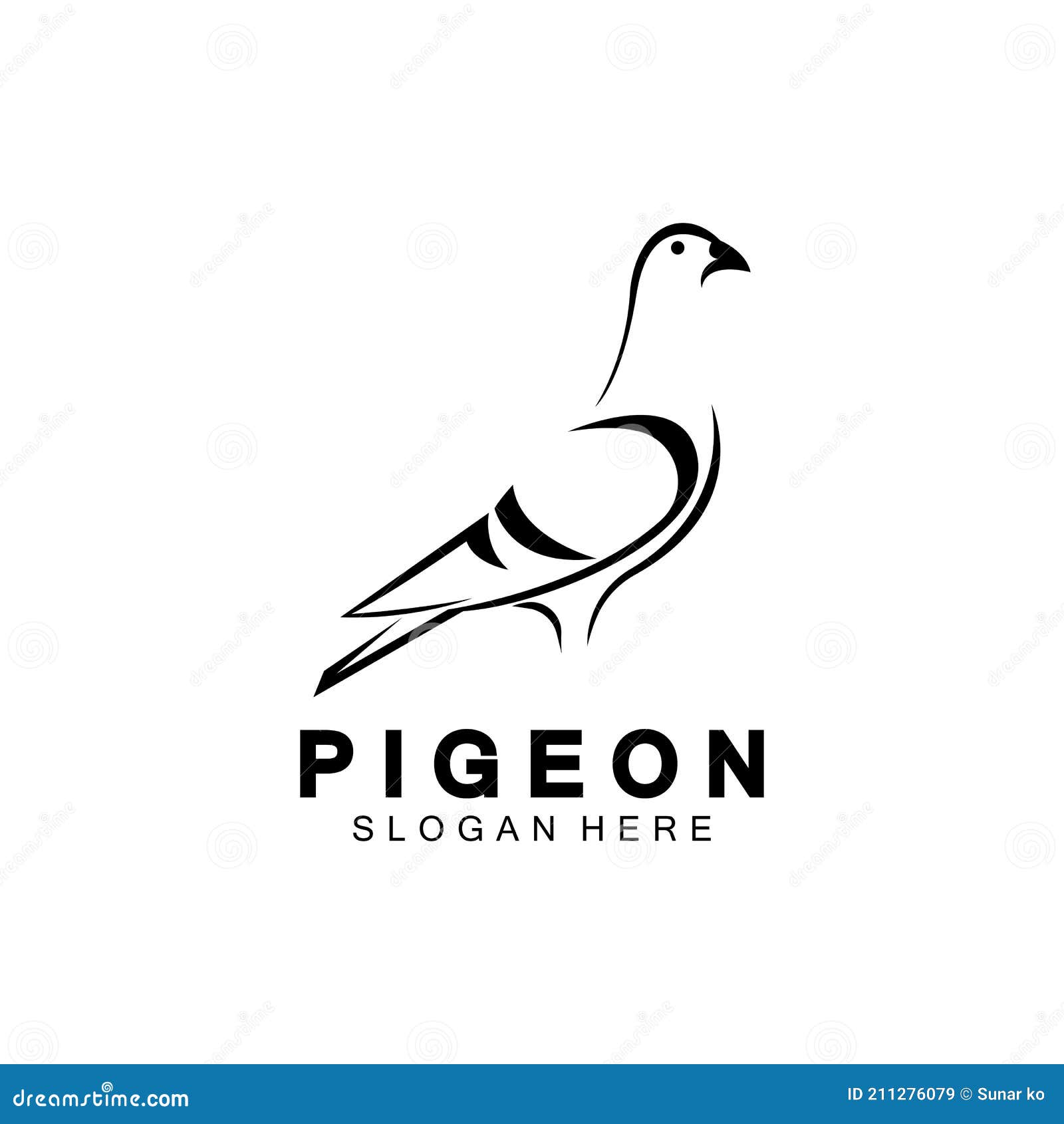 Pigeon Bird Logo Vector Icon Illustration Design Template Stock Vector ...