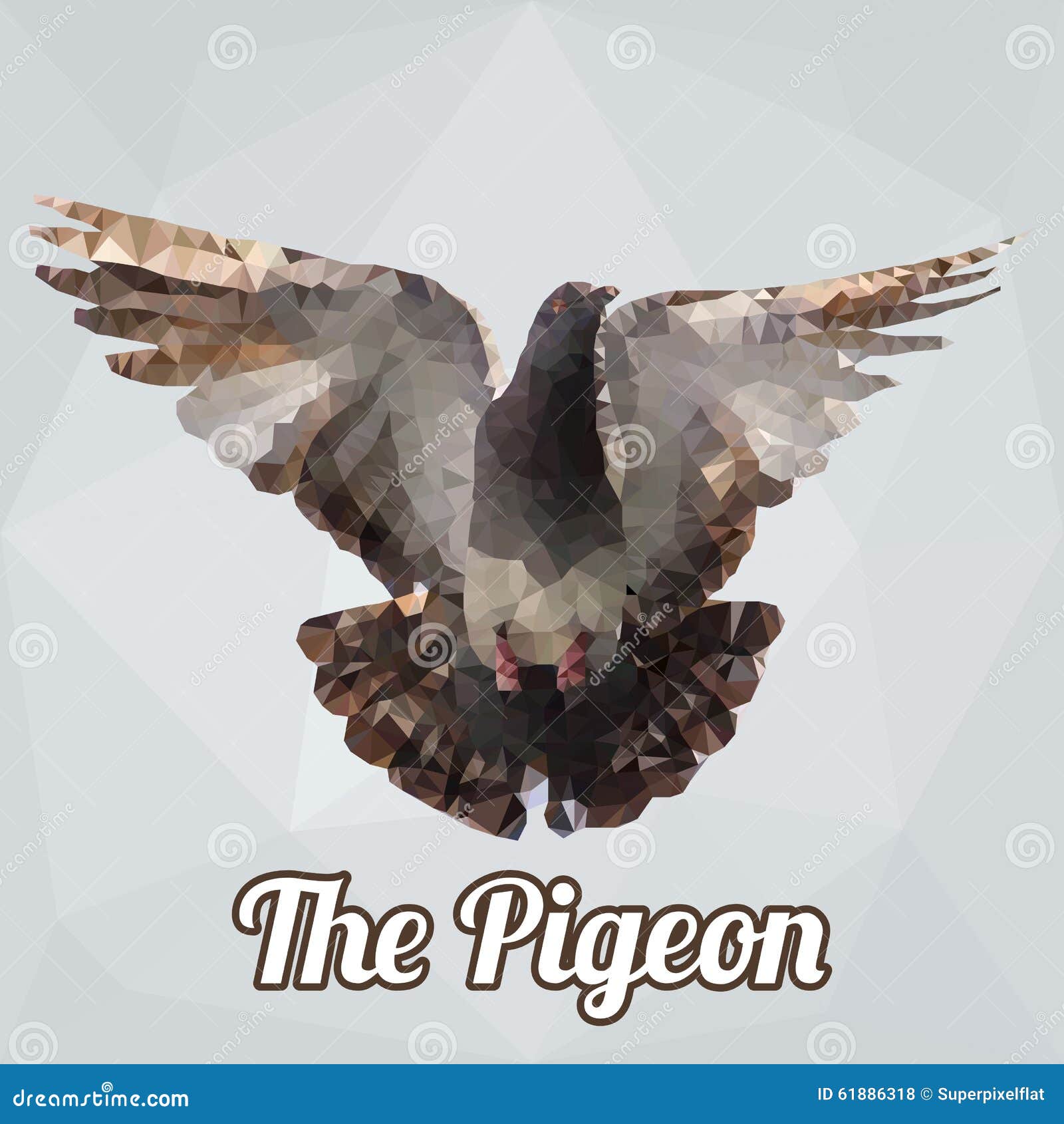 Pigeon Bird Polygon Vector stock vector. Illustration of polygon - 61886318