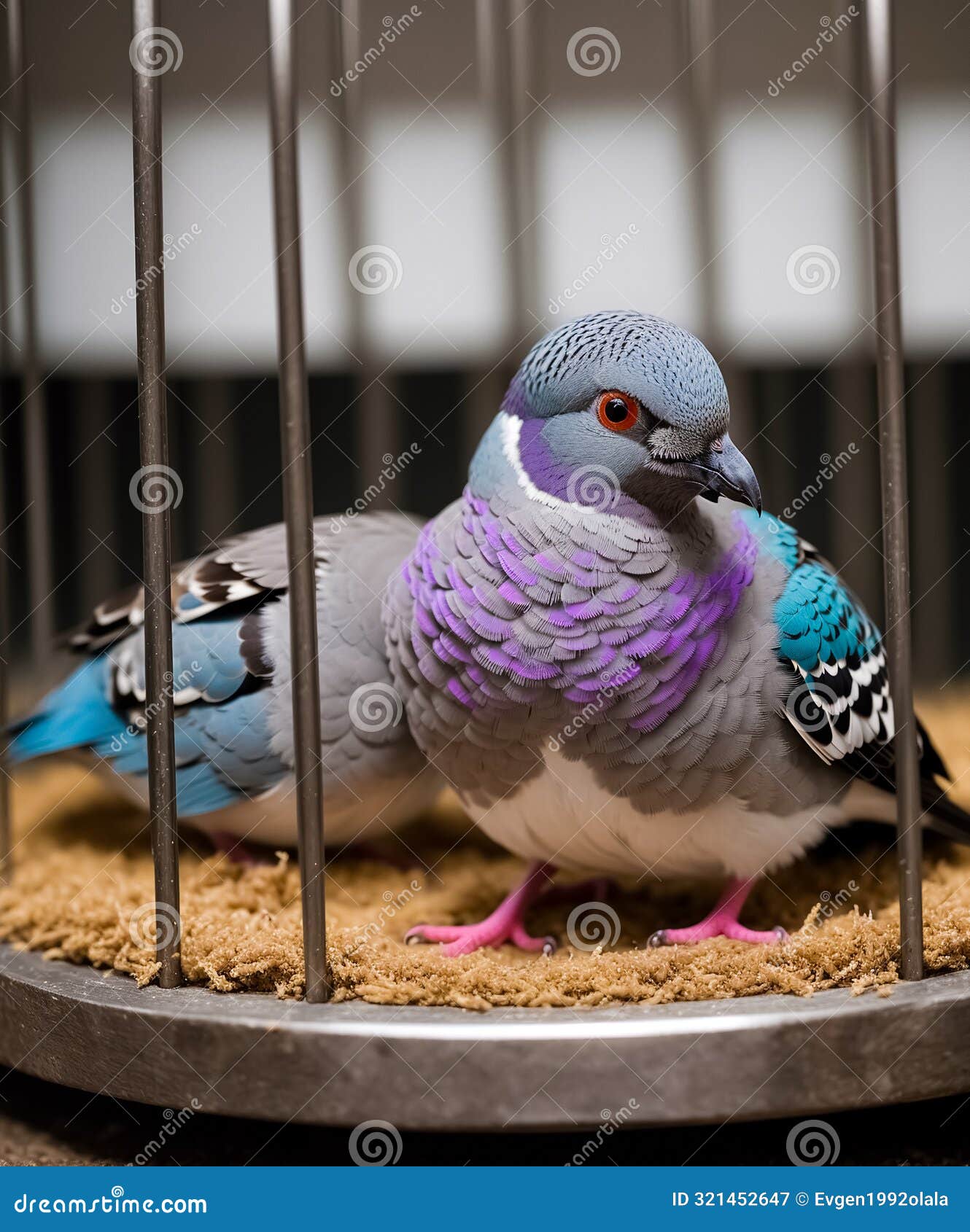 Pigeon In Cage Pattern Seamless. Bird In Cage Background. Concept Of ...