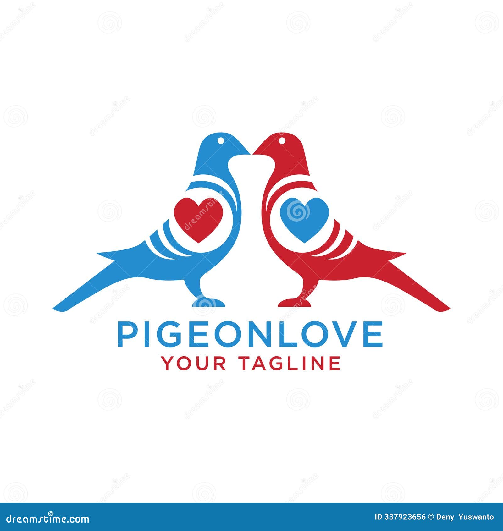 Pigeon Couple Vector Illustration Stock Illustration - Illustration of ...