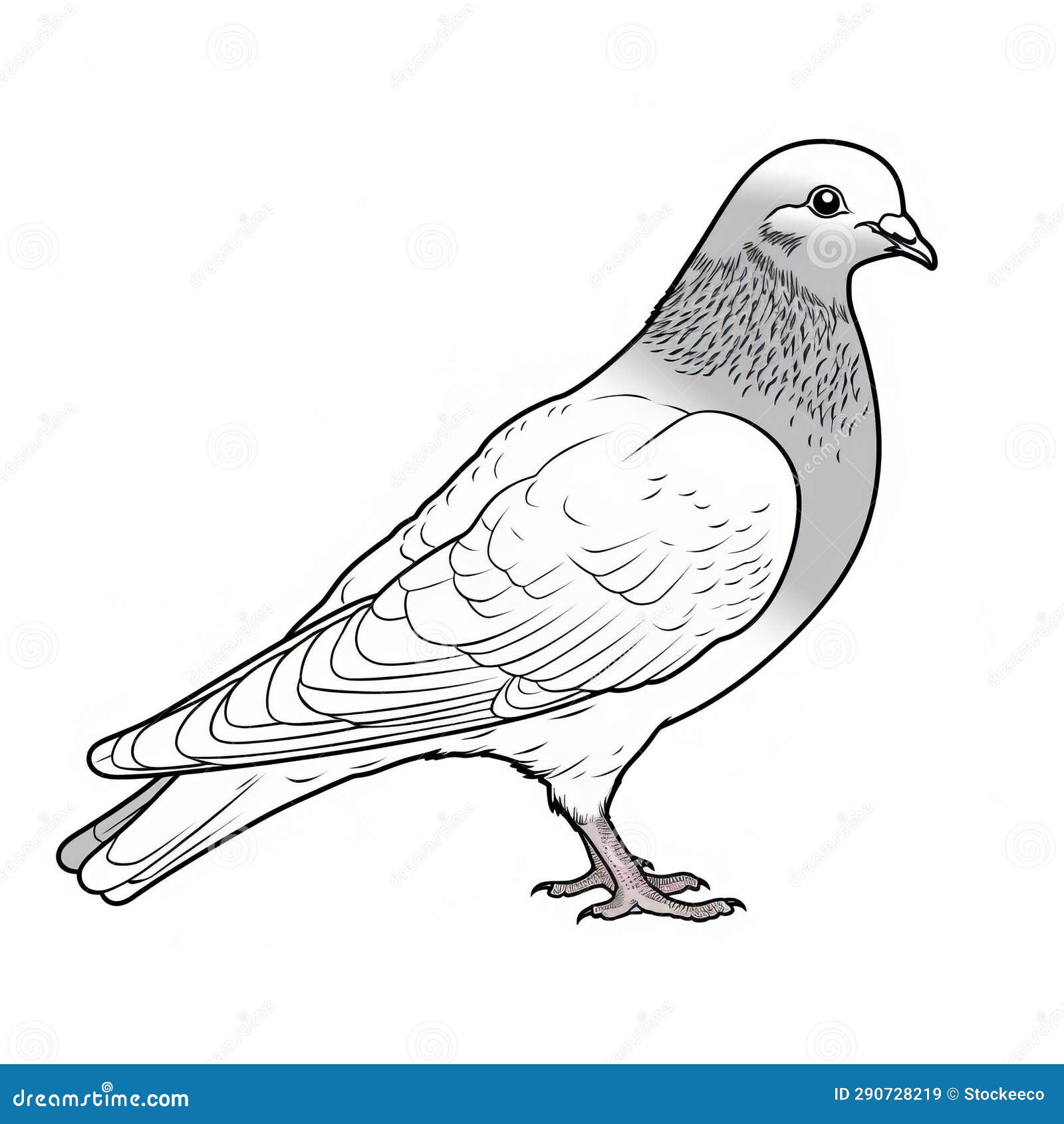 Pigeon Drawing Tutorial: Easy Step-by-step Guide For Kids Stock Image ... Pigeon Drawing Tutorial: Easy Step-by-step Guide For Kids Stock Image ...