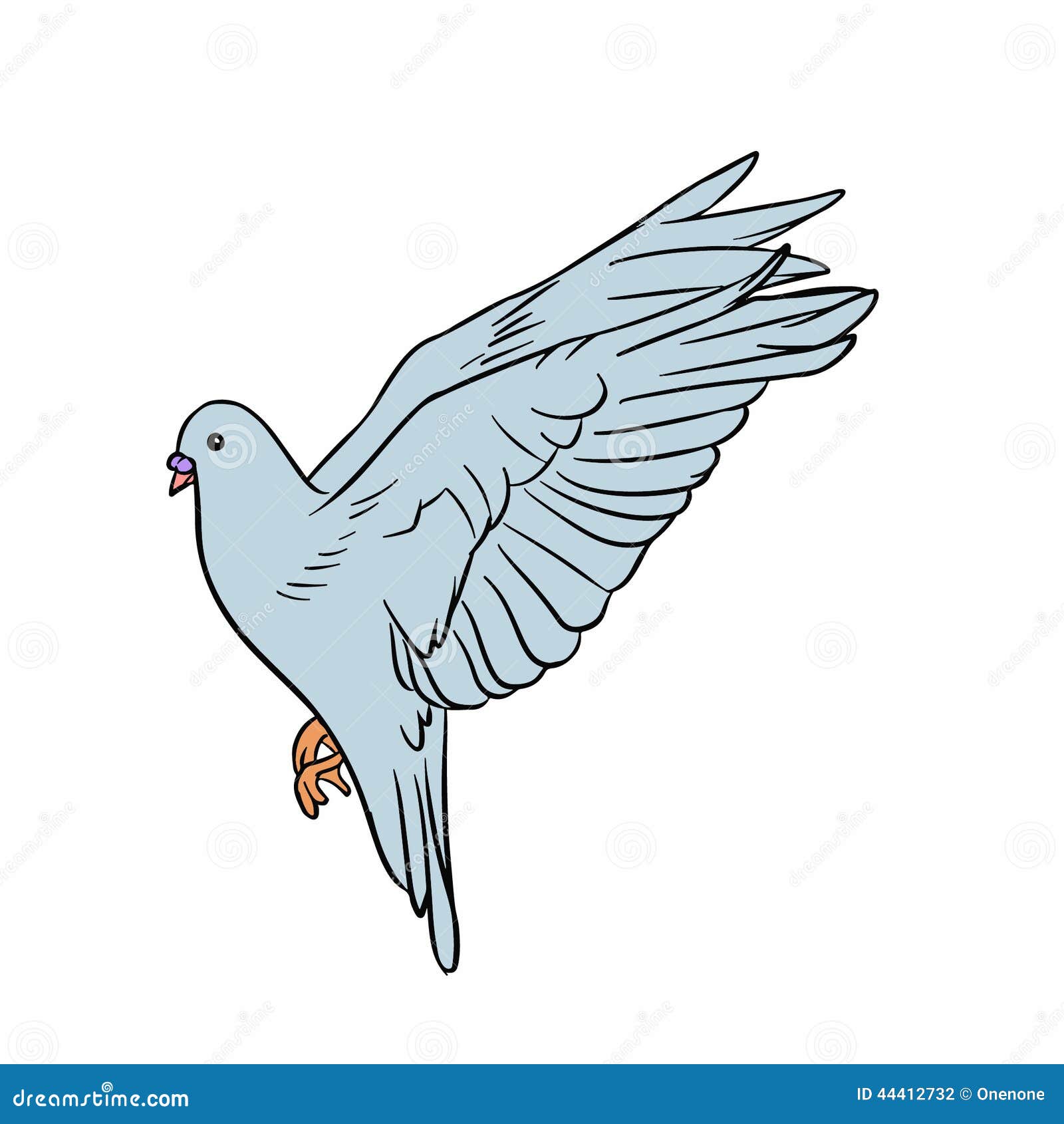Pigeon Fly Clip Art Isolated Stock Vector - Illustration of pigeon ...
