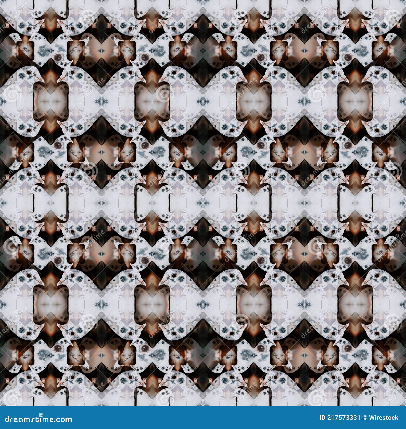 Pigeon Inspired Geometric Pattern Stock Image - Image of symmetry ...
