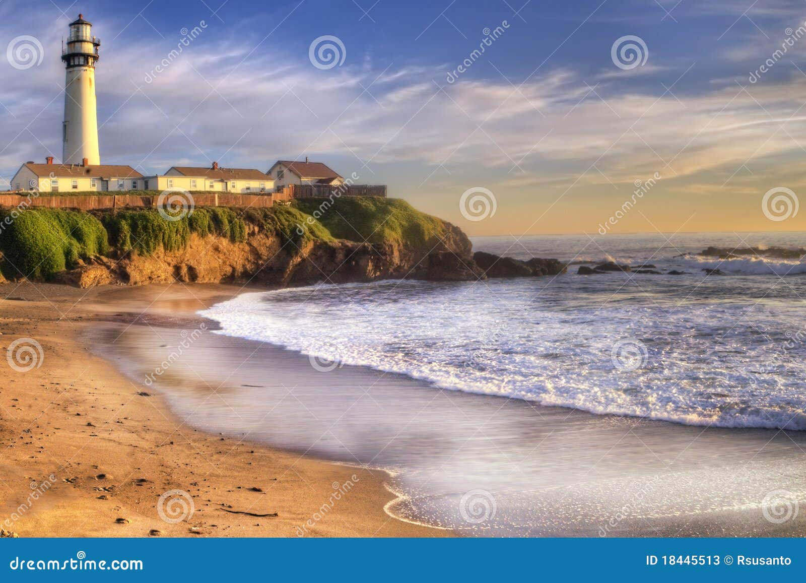 Pigeon Point Lighthouse stock image. Image of sunset - 18445513