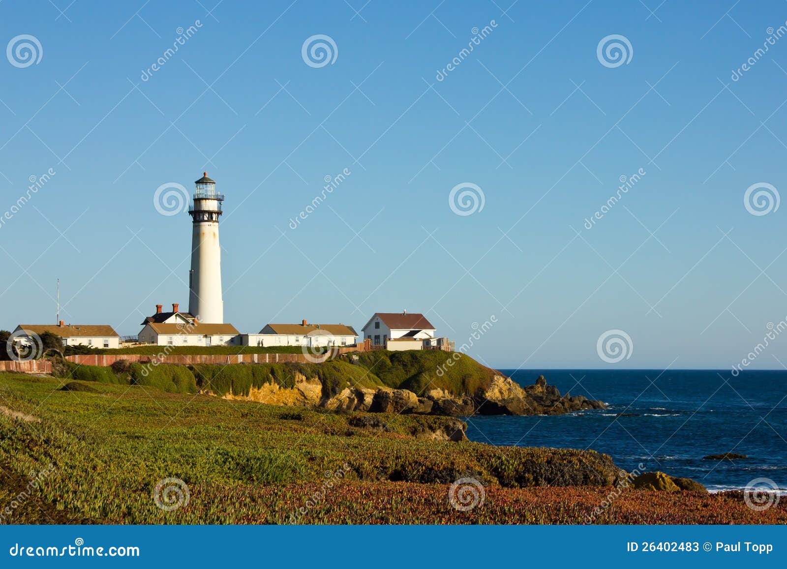 Pigeon Point Lighthouse in California Stock Image - Image of light ...