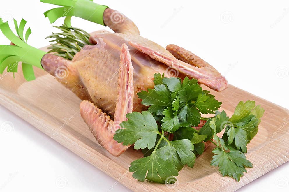 Pigeon with Raw Ingredients Stock Image - Image of chopping, delicate ...