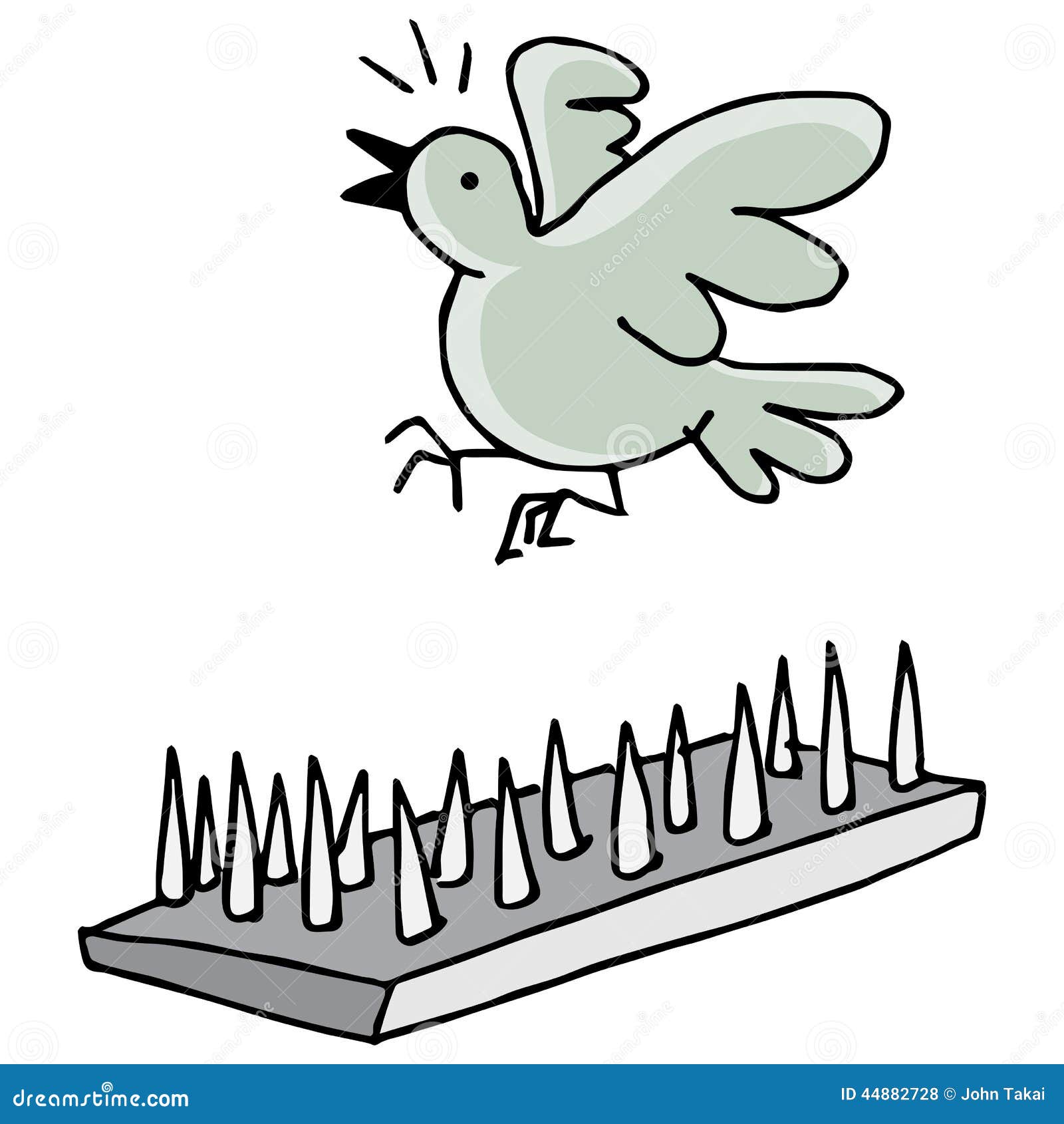 Pigeon Spikes stock vector. Illustration of pest, cartoon - 44882728