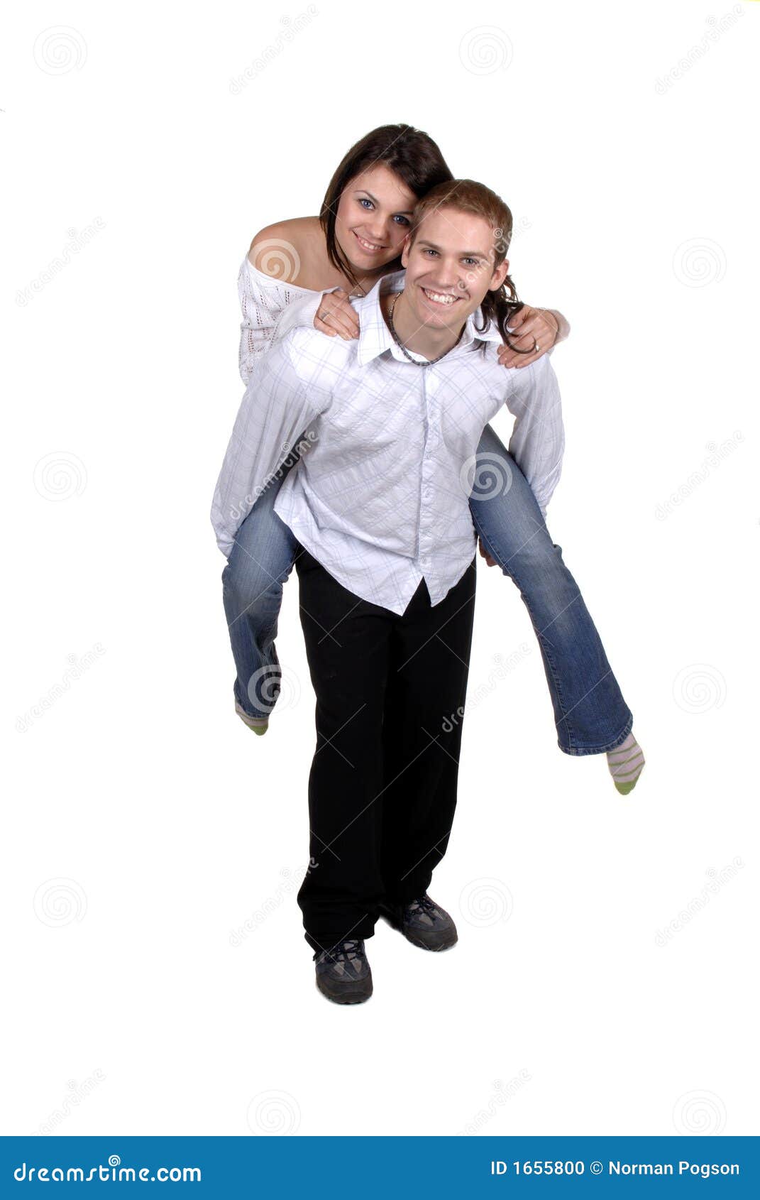 Piggy Back Ride stock photo. Image of modern, feminine - 1655800