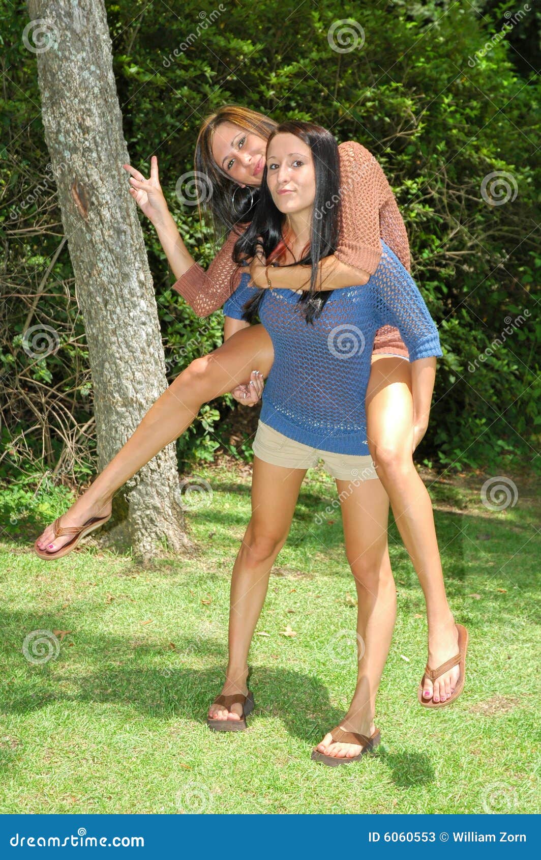 Piggy back riding stock image. Image of hold, outdoors - 6060553