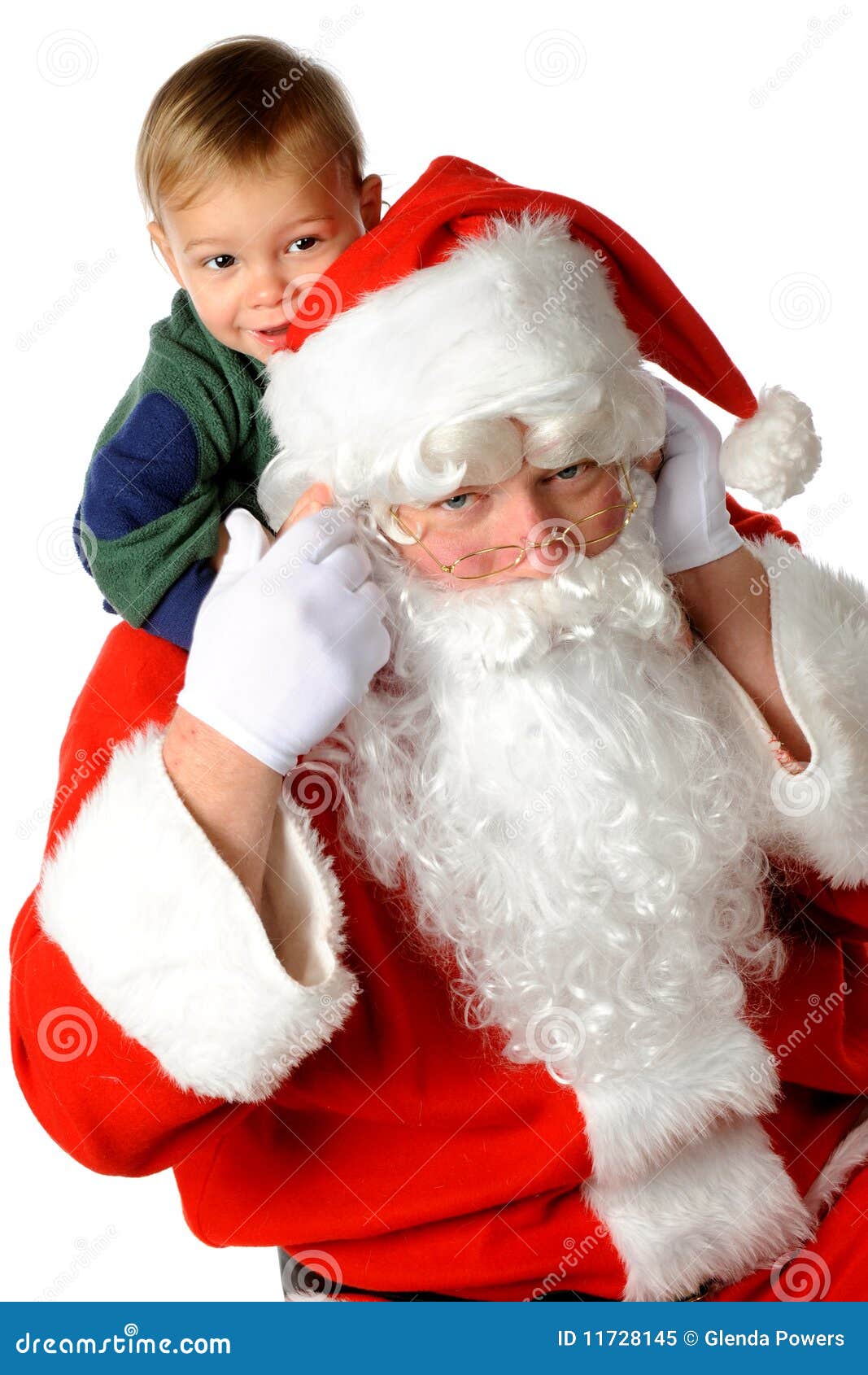 Piggy-Back Santa stock image. Image of person, white - 11728145