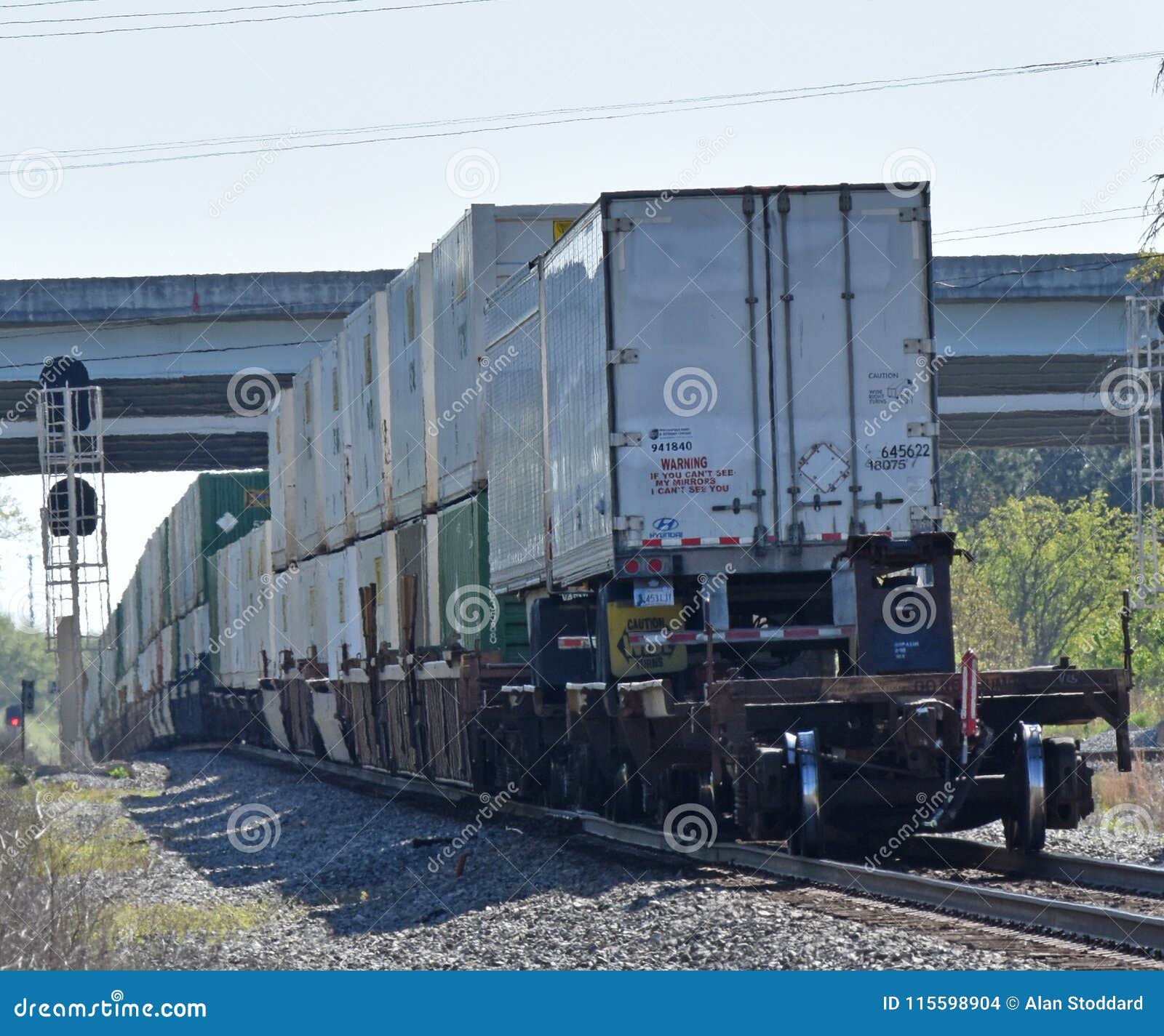Piggy-back Trailers At The End Of A Train Editorial Image ...