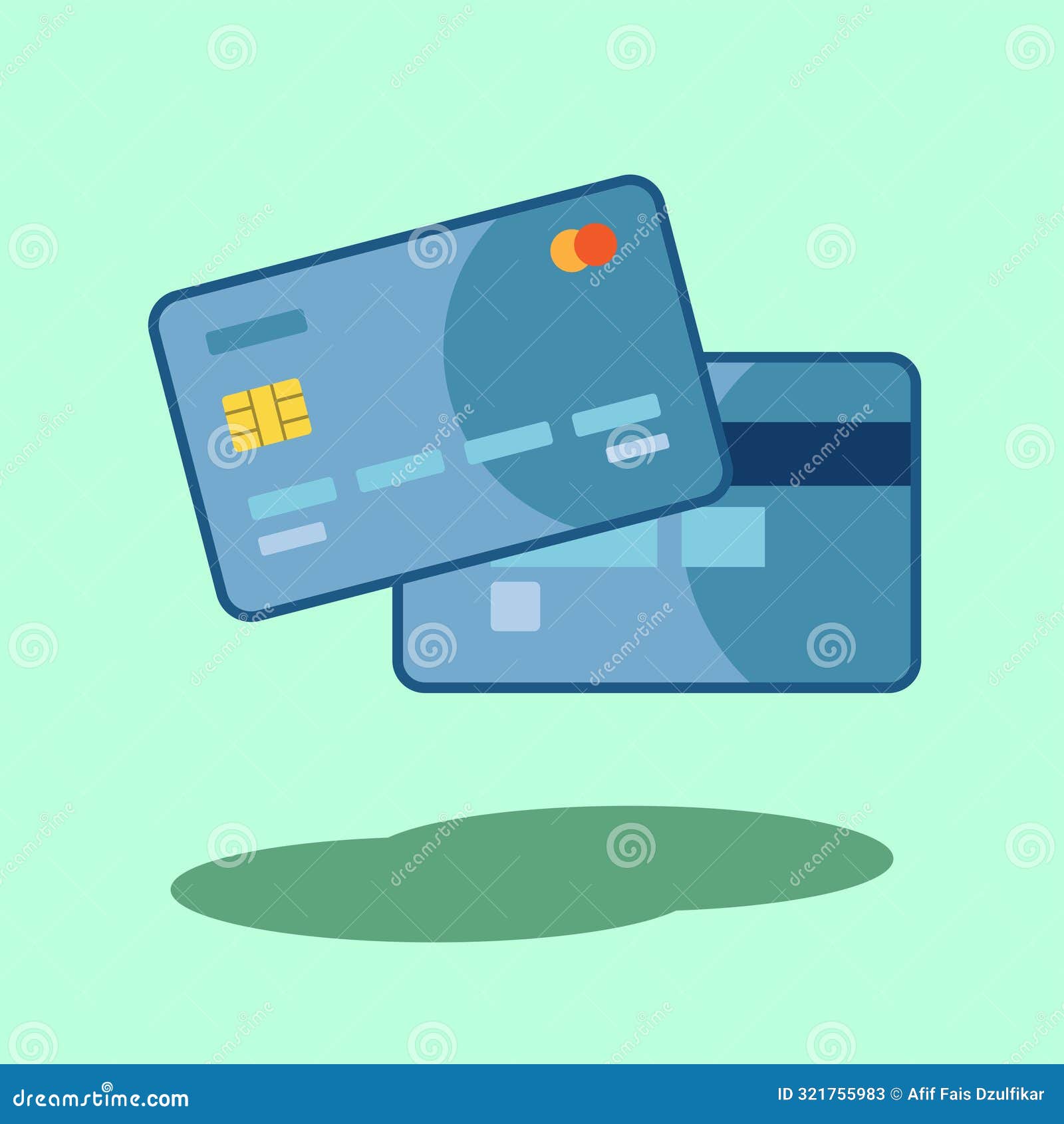 Vector Cartoon Credit Card Illustration Vector for Designs Stock Vector ...