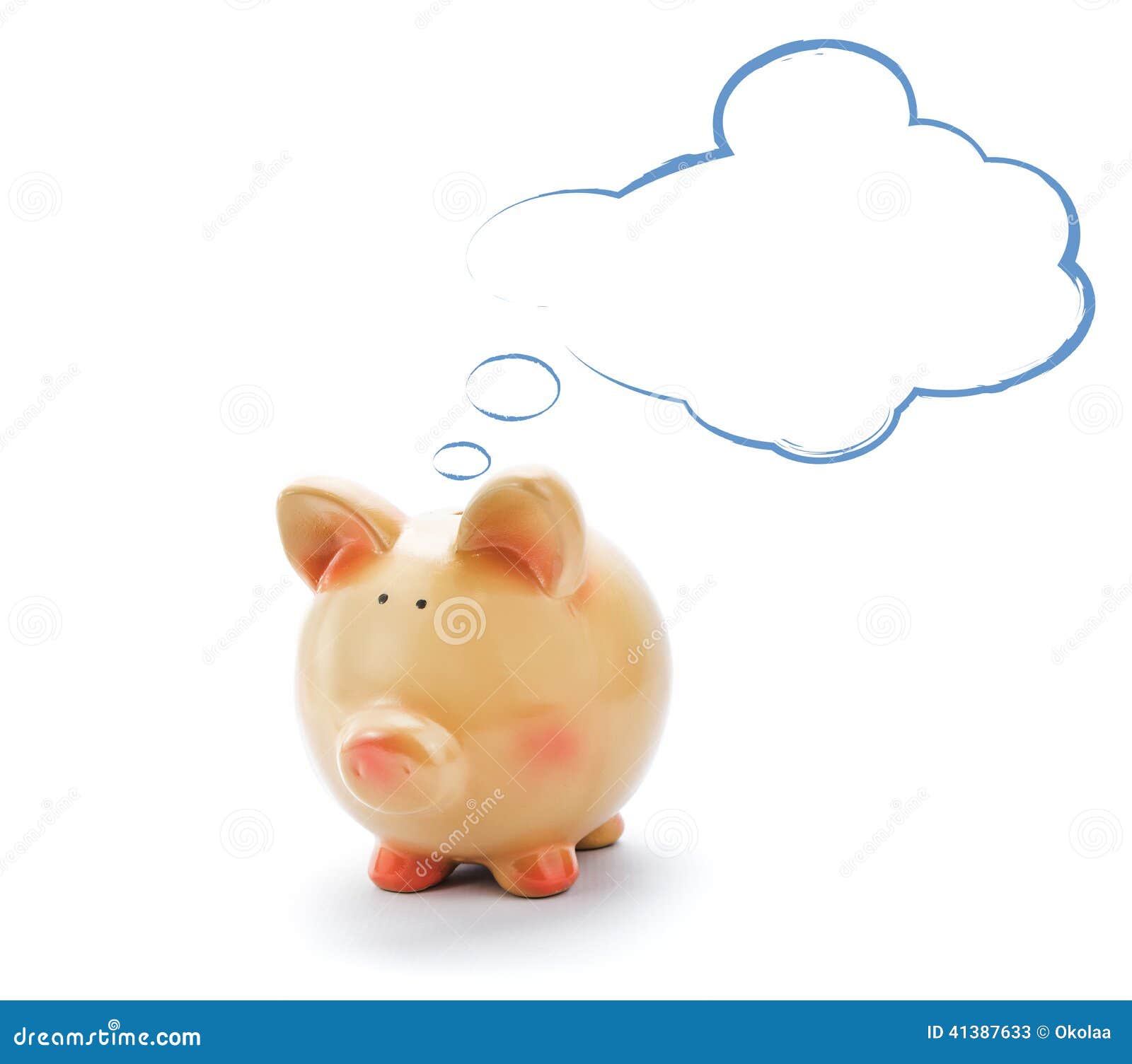 Piggy Bank with Blank Text Bubble Stock Image - Image of copy, economy ...