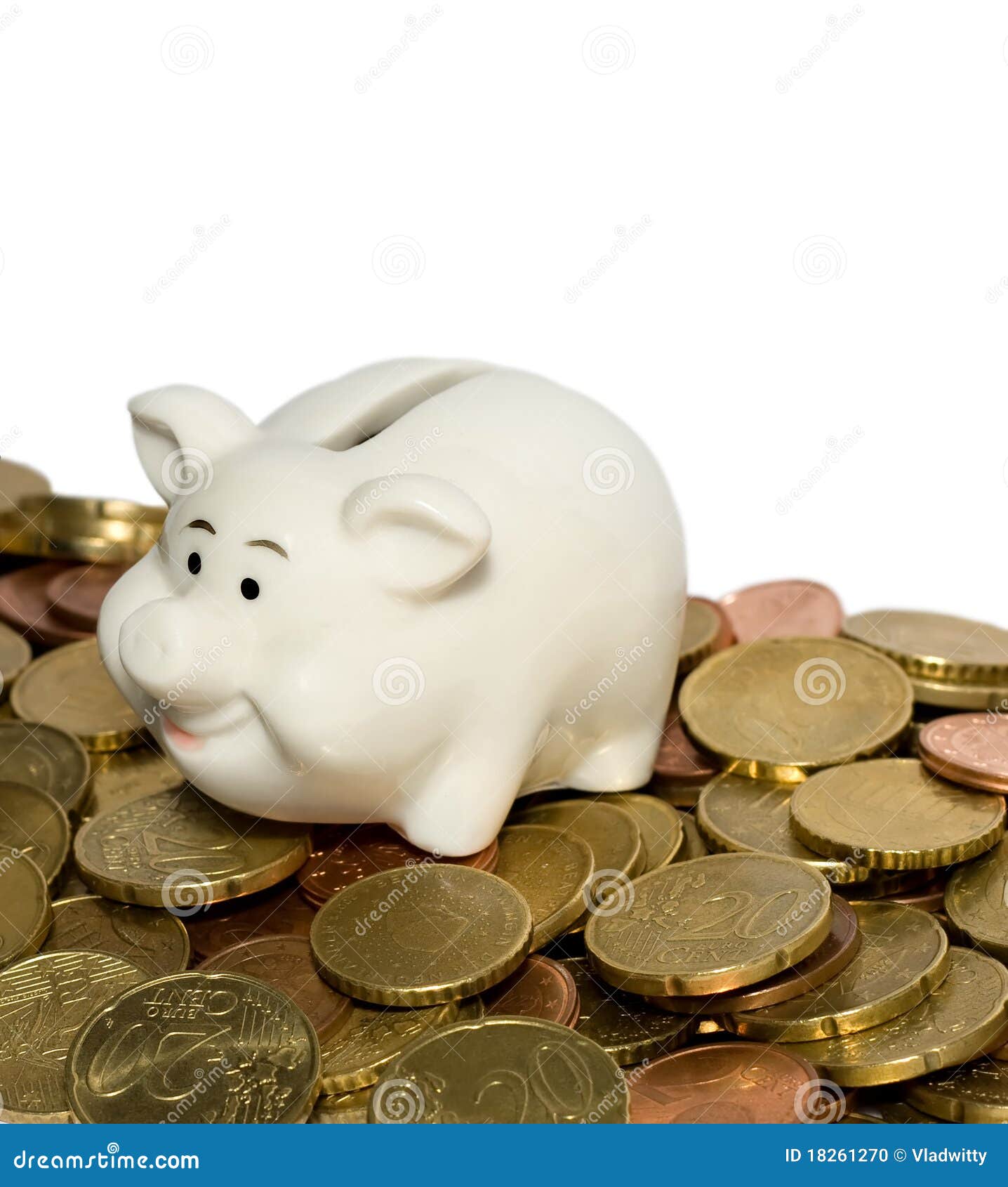 Piggy Bank Savings stock photo. Image of white, home - 18261270