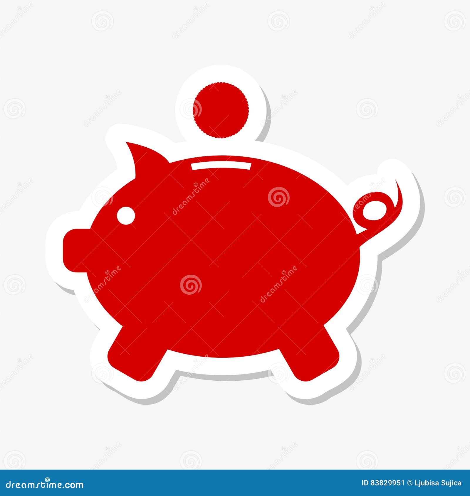 Piggy bank sticker set stock vector. Illustration of dollar - 83829951