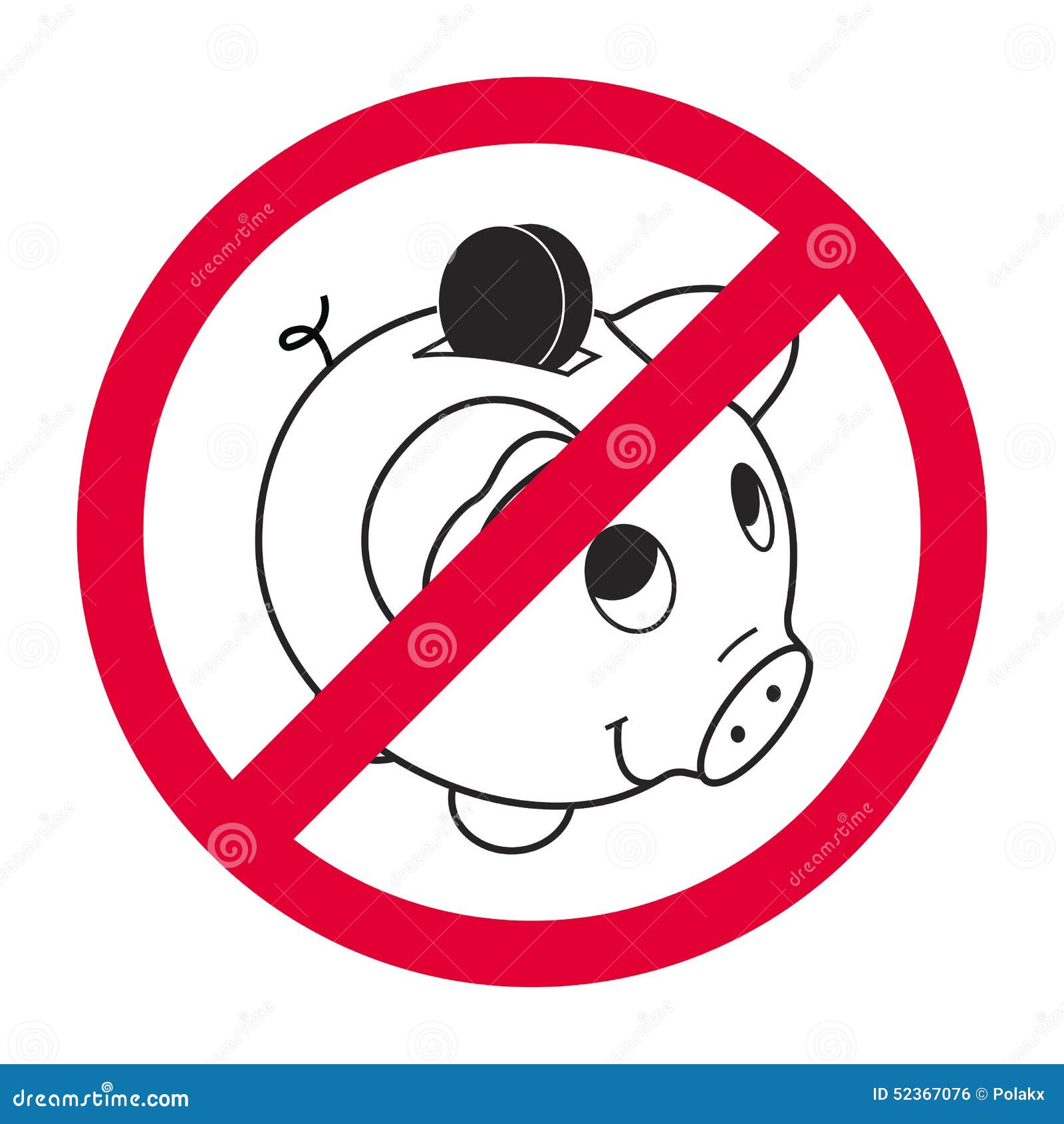 Piggy sign stock vector. Illustration of icon, money - 52367076