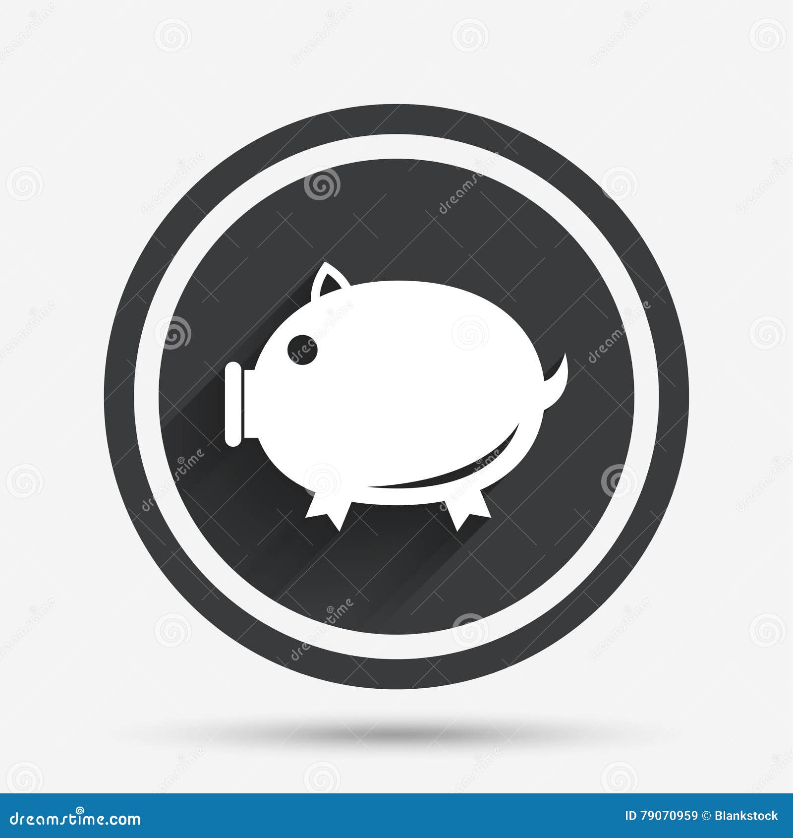 Piggy Sign Icon. Pork Symbol Stock Vector - Illustration of tail ...