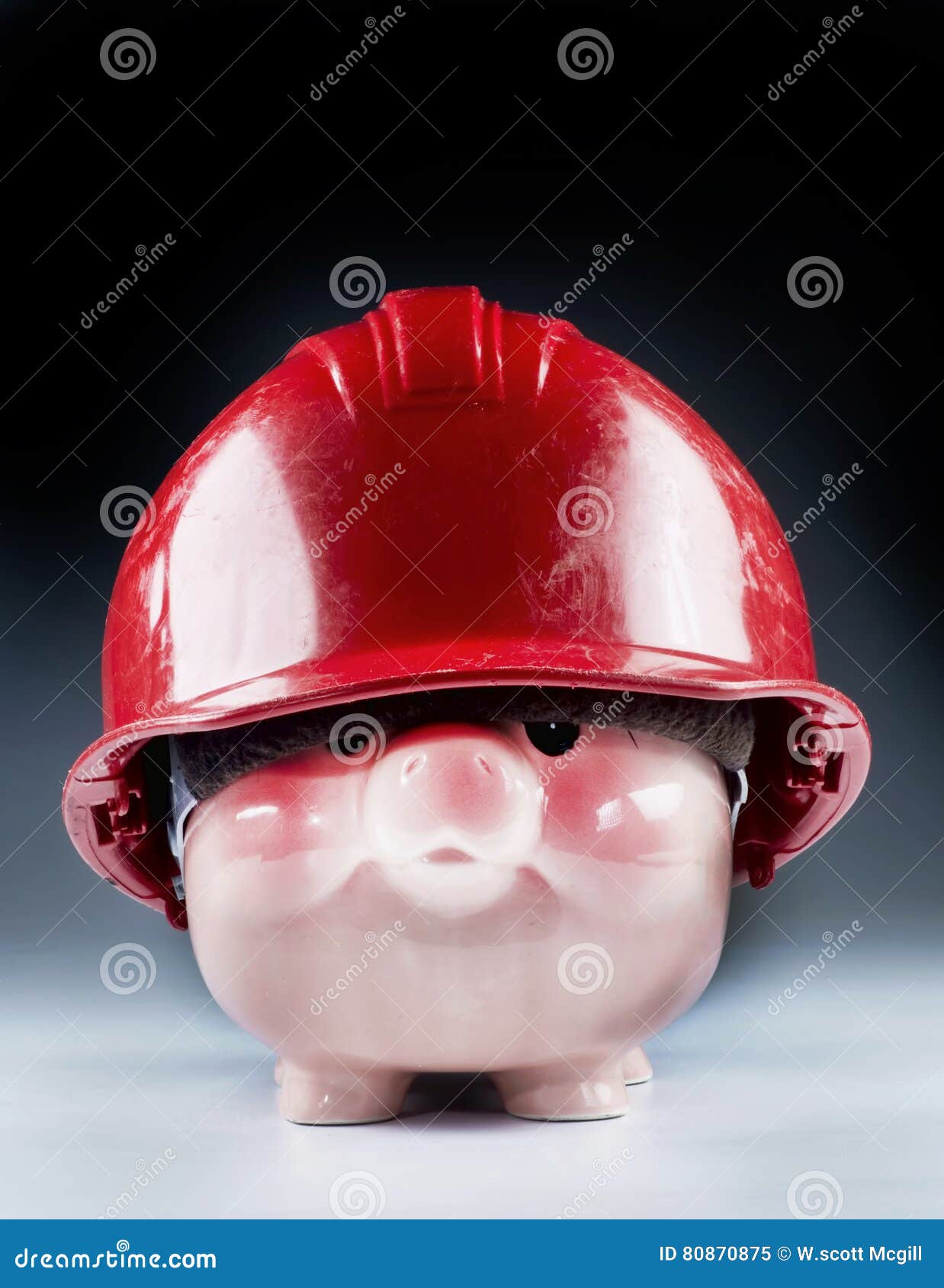 Piggy at Work. stock image. Image of finance, maintenance - 80870875