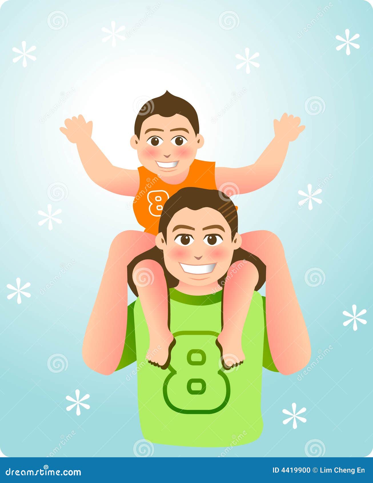 Piggyback stock vector. Illustration of close, piggyback - 4419900