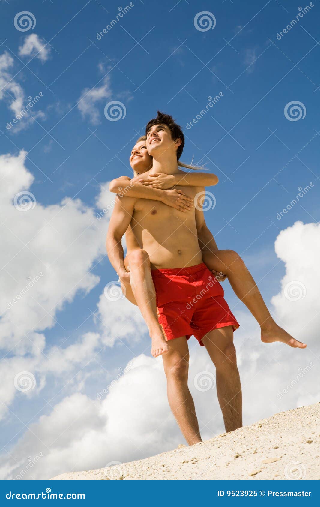 Piggyback stock image. Image of pretty, handsome, affection - 9523925