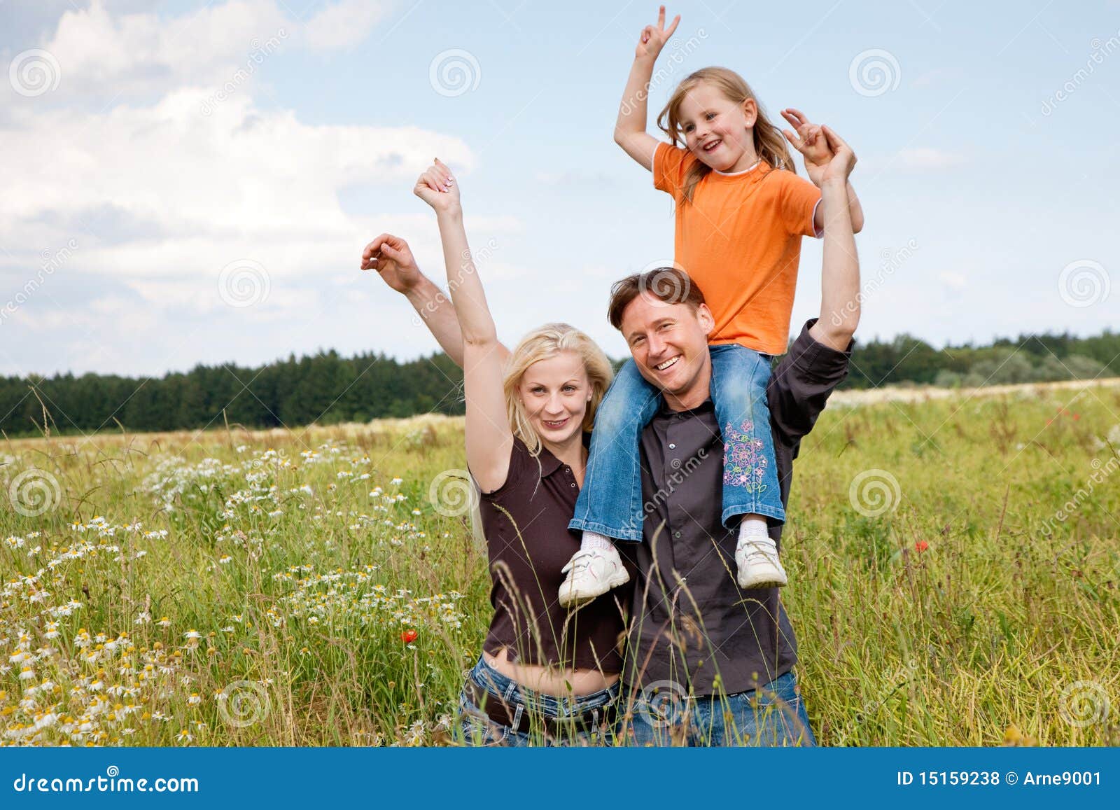 Piggyback family outdoors stock photo. Image of carrying - 15159238