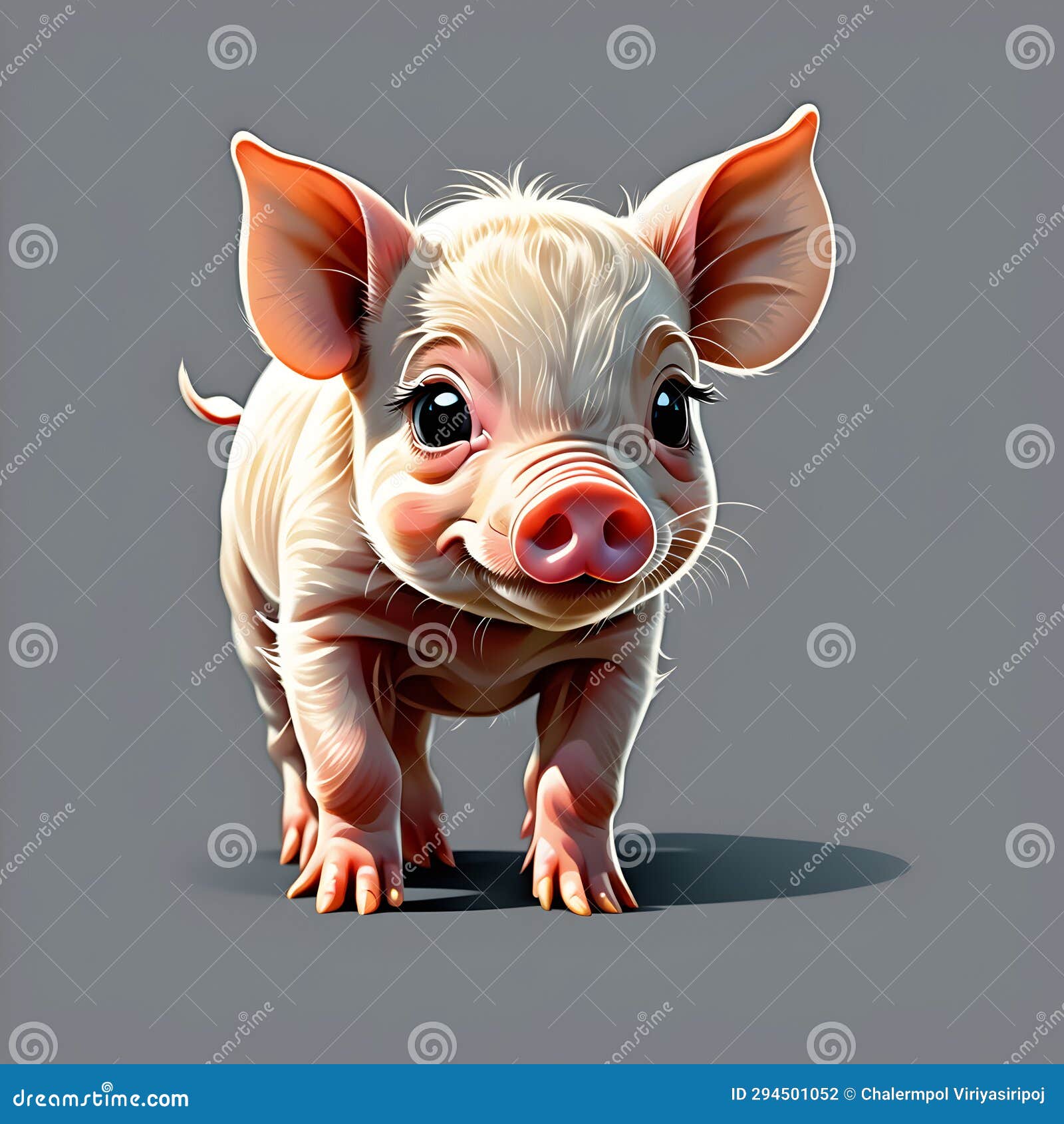 Piglet Isolated, Transparent Vector Style. Stock Illustration ...
