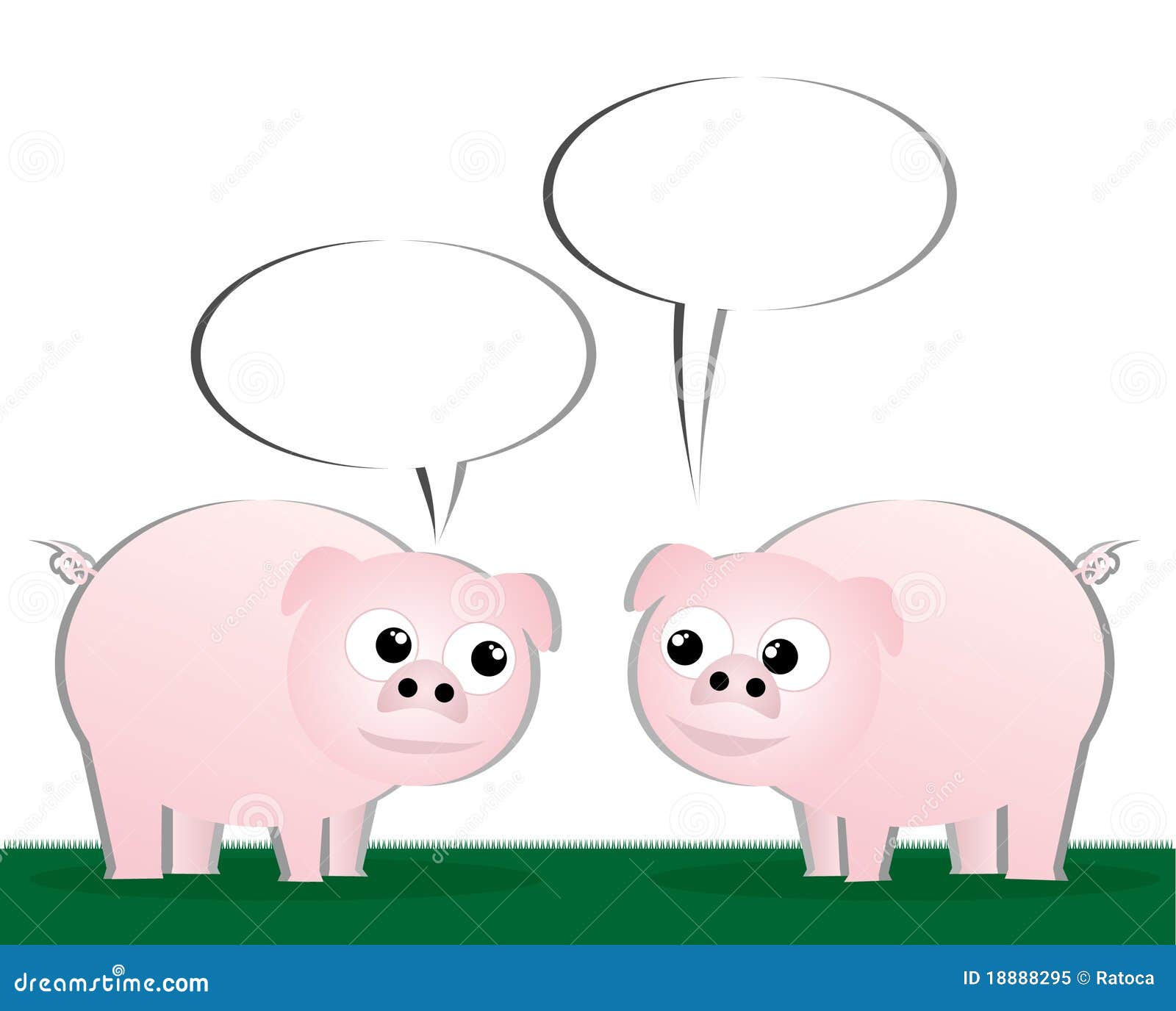 Pigs stock vector. Illustration of mammal, question, cartoon - 18888295