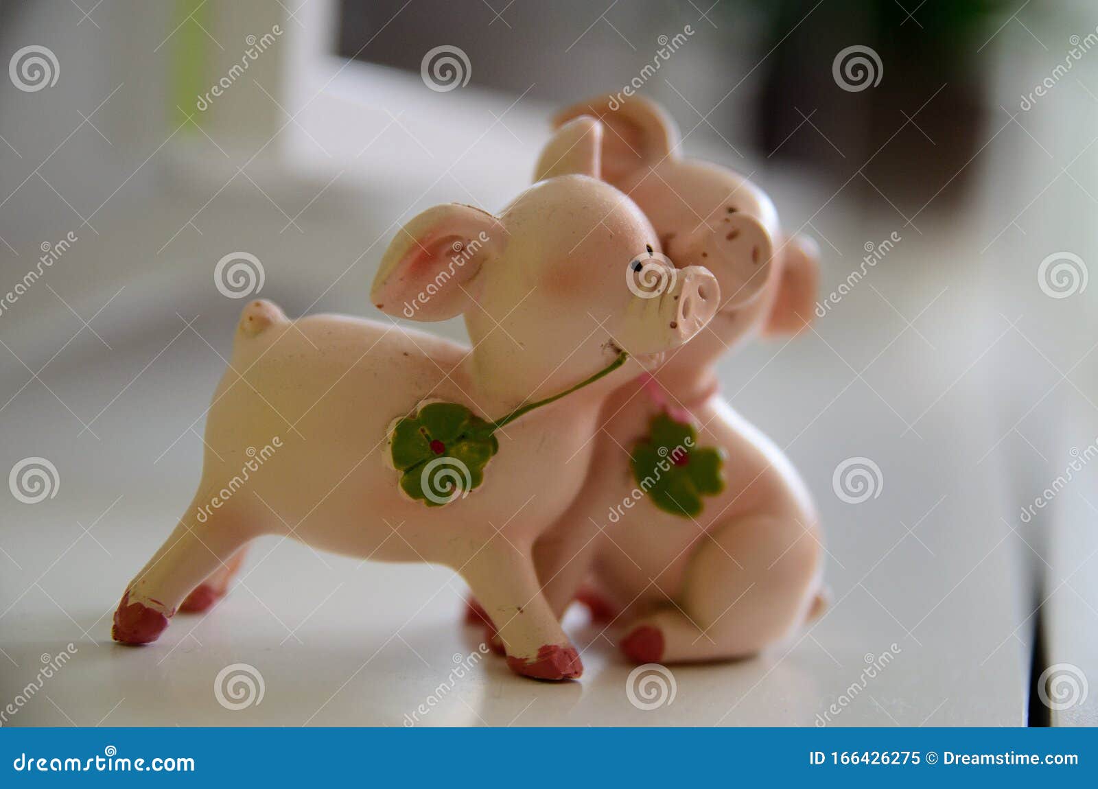 Pigs in a hug stock image. Image of small, pigs, figurines - 166426275