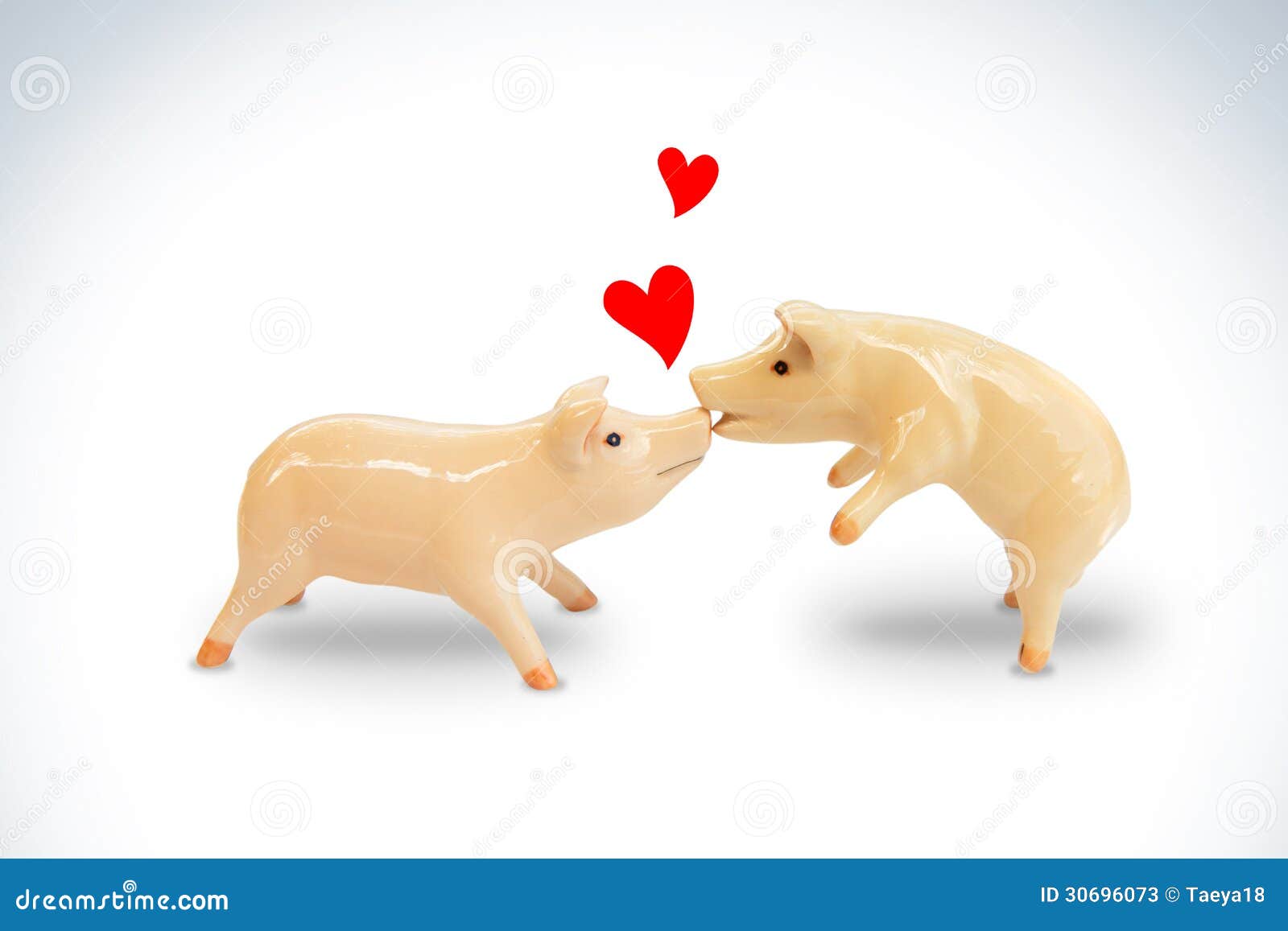 Pigs in love stock image. Image of male, drawing, sticker - 30696073