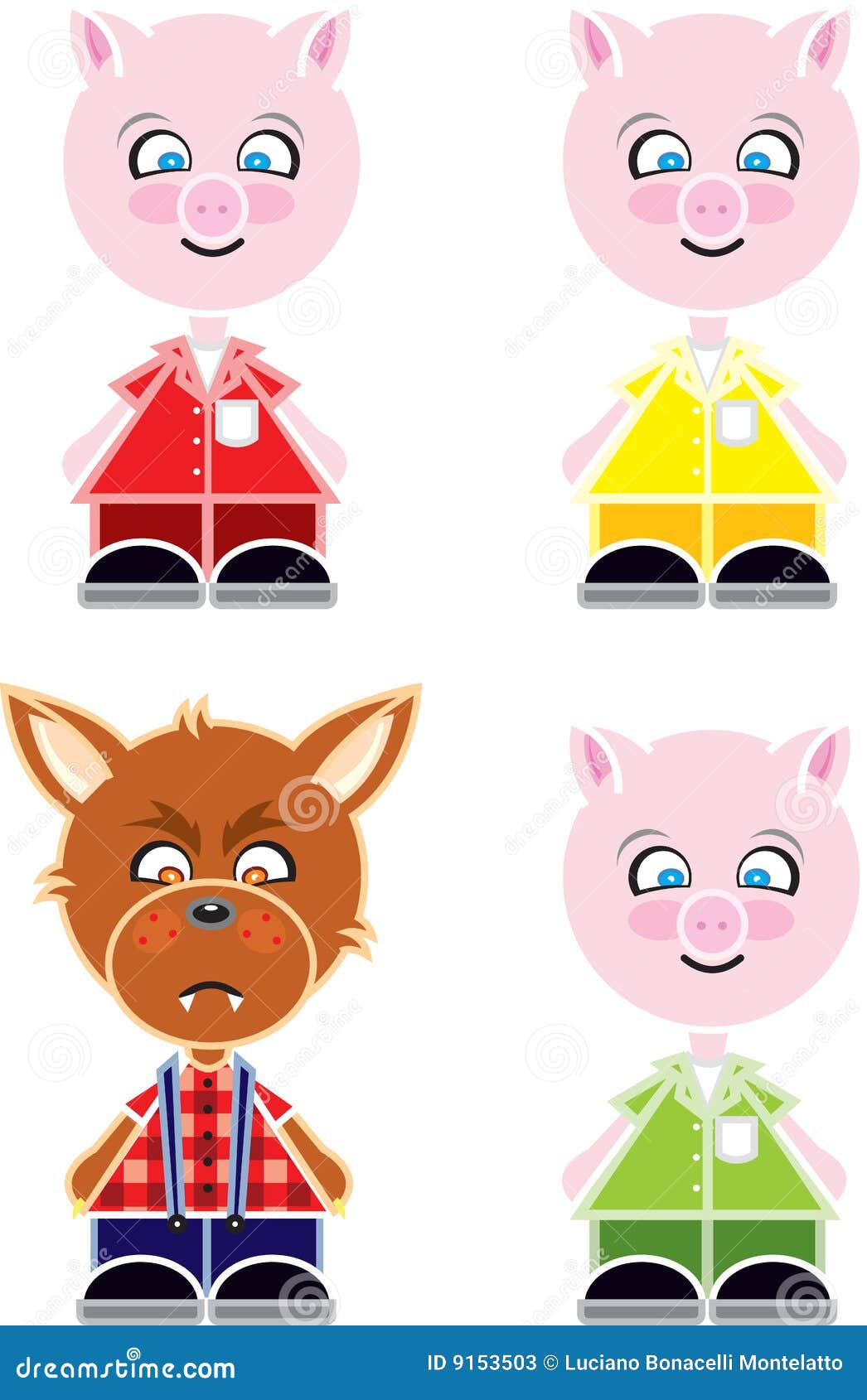 Pigs Puppets stock vector. Illustration of interactive - 9153503