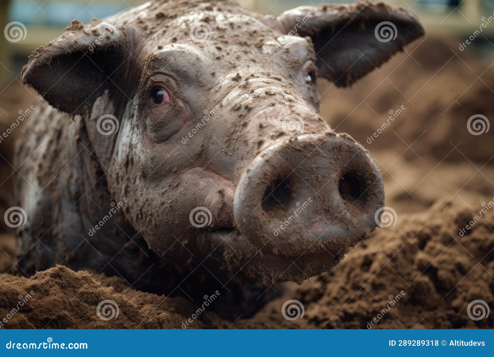 Pigs Snout Covered in Mud, Close-up Shot Stock Photo - Image of filthy ...