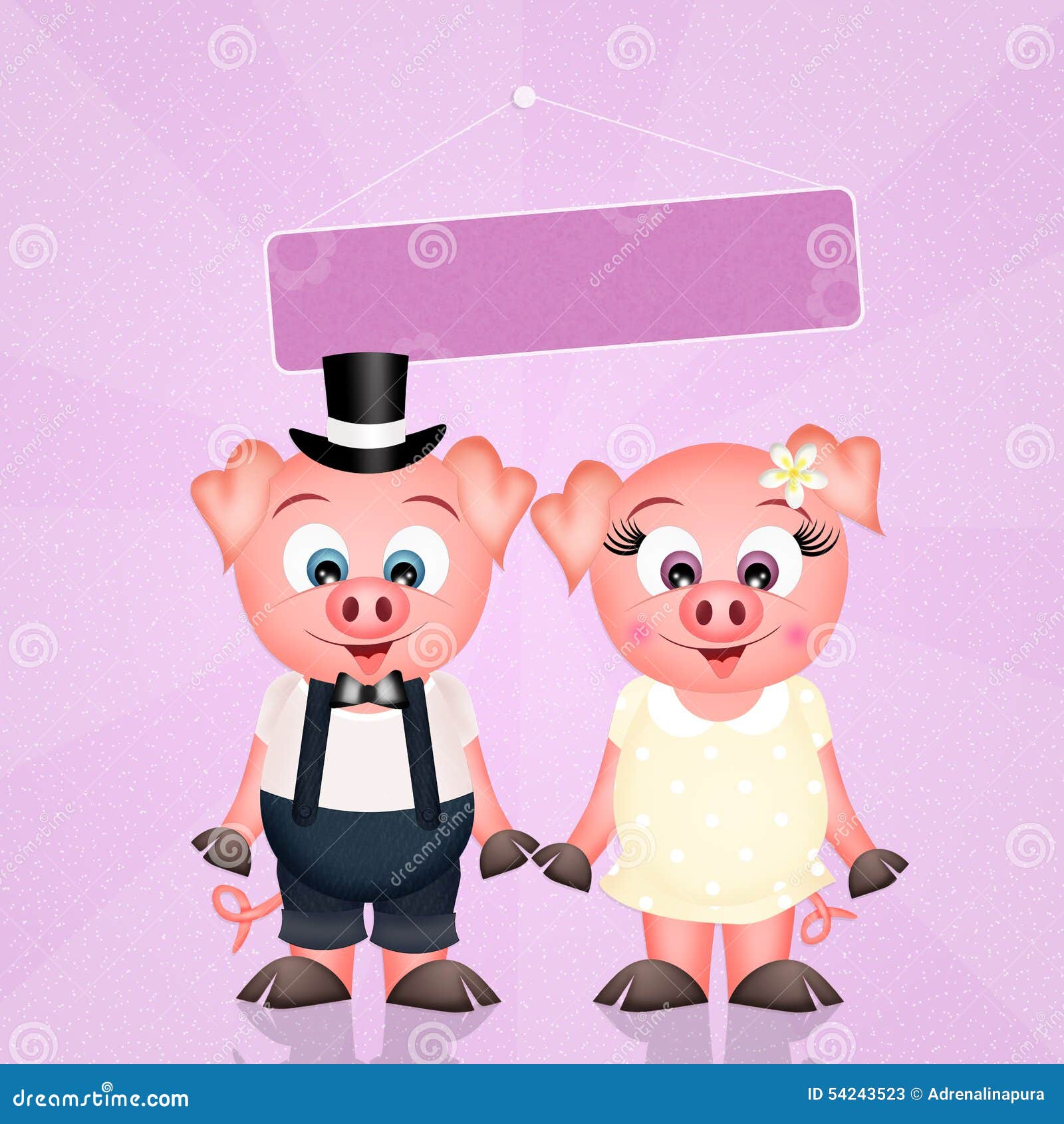 Pigs spouses stock illustration. Illustration of event - 54243523