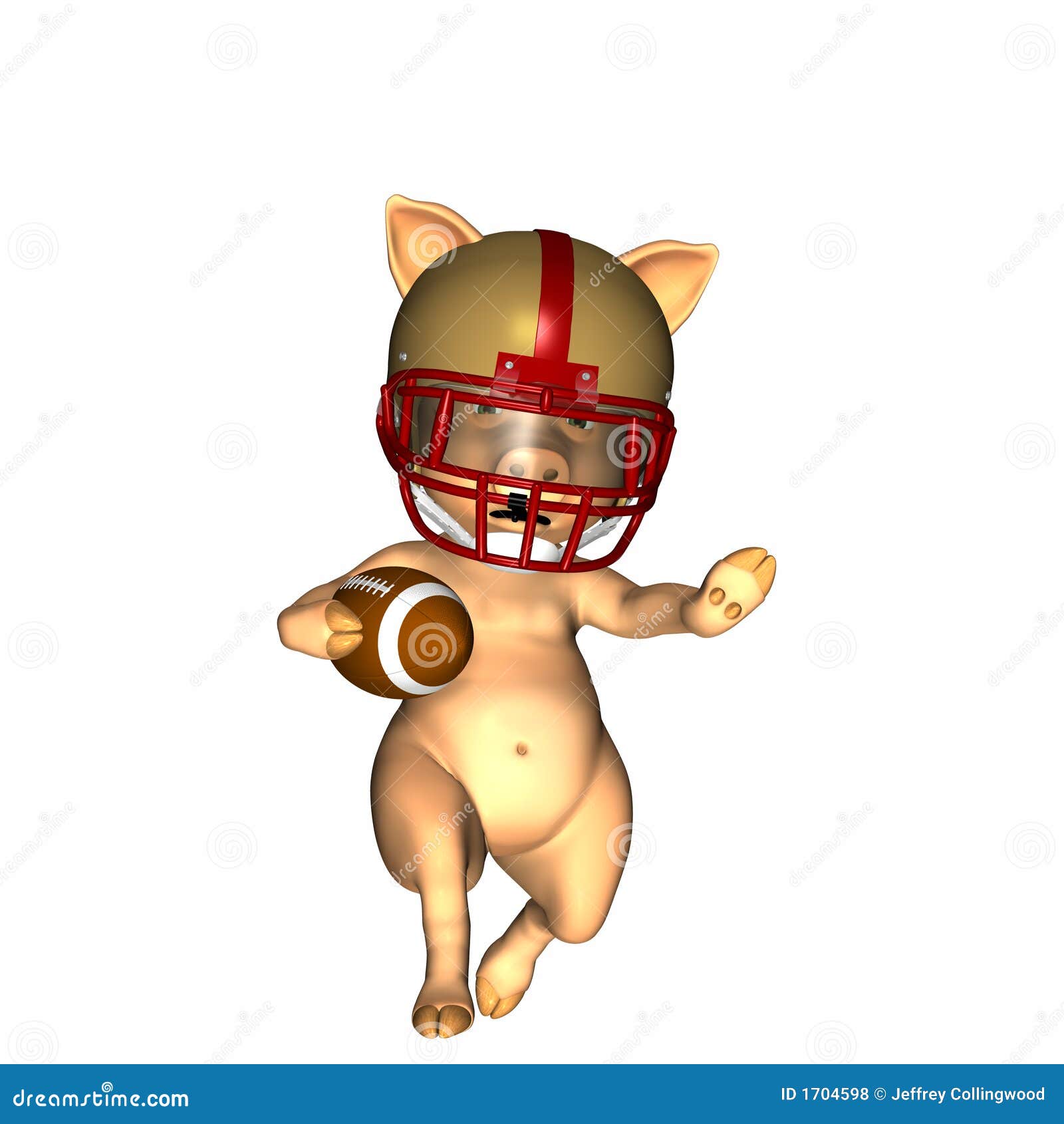 Pigskin 1 stock illustration. Illustration of guard, helmet - 1704598