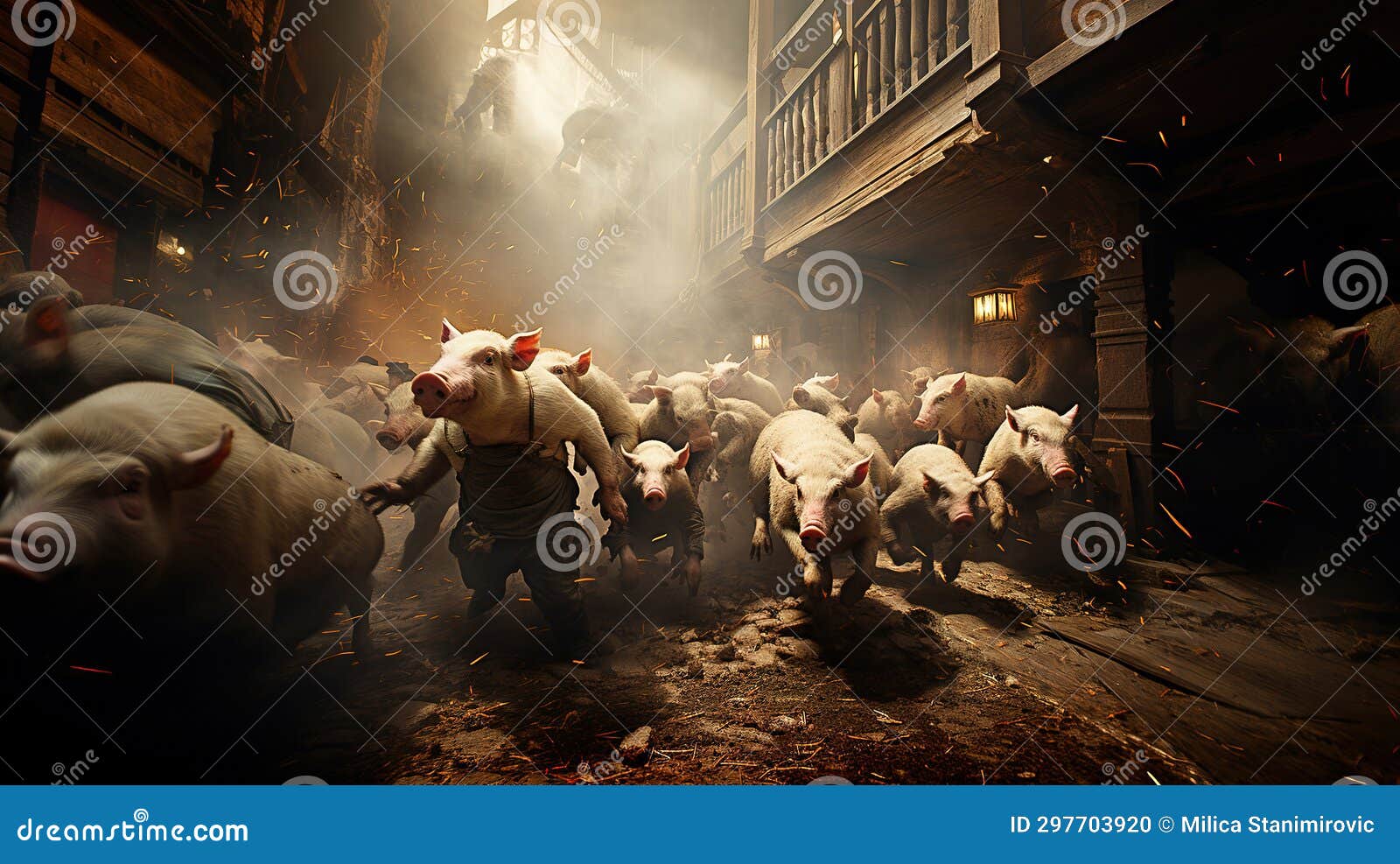 Farm Frenzy Illustration With Field Full Of Animals Cartoon Vector ...