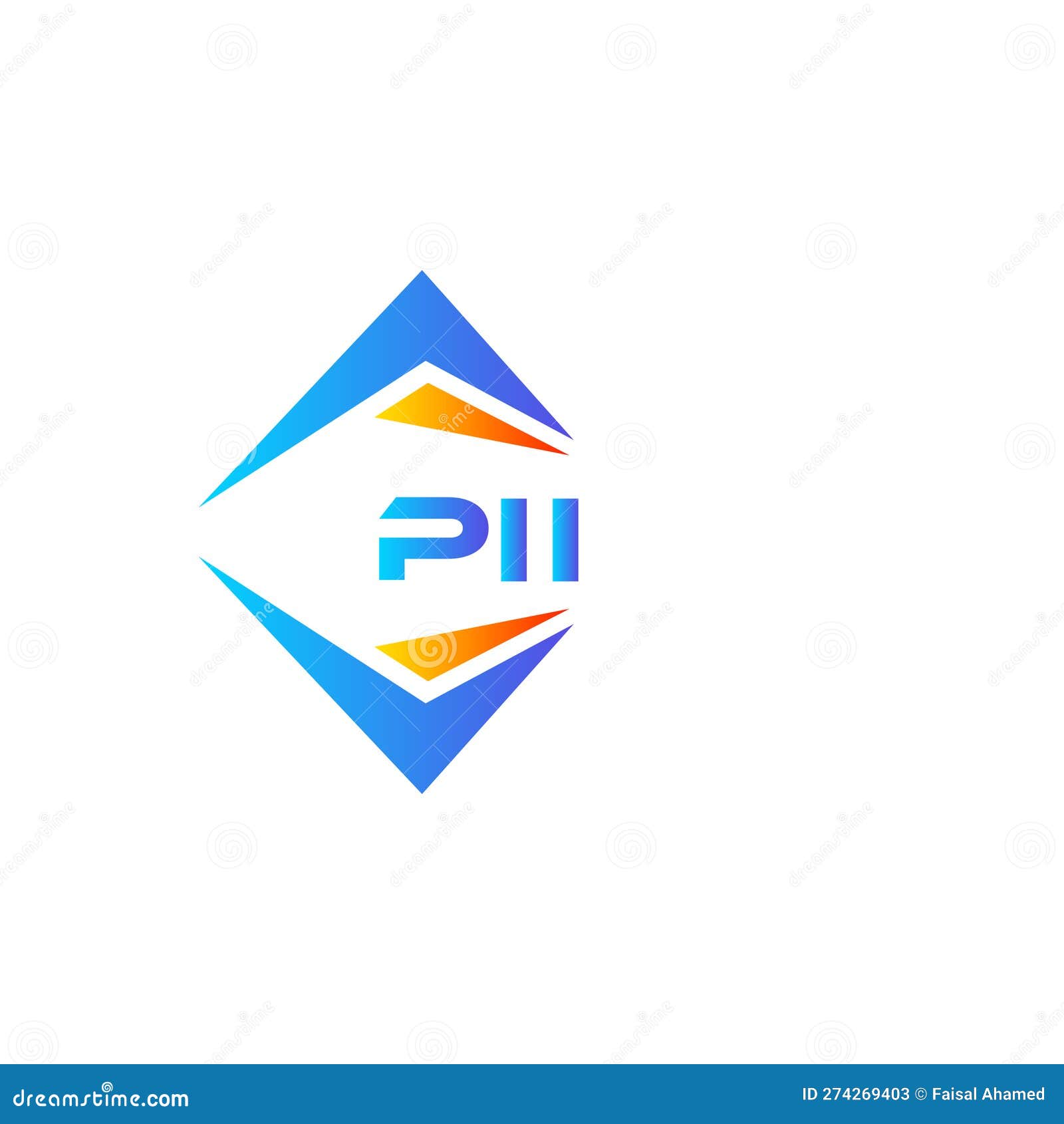 PII Abstract Technology Logo Design on White Background. PII Creative ...
