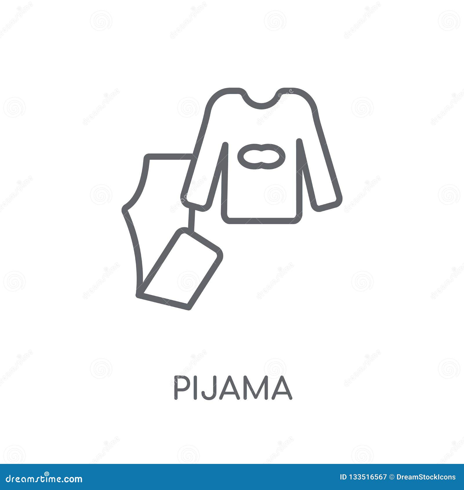 Pijama Linear Icon. Modern Outline Pijama Logo Concept on White Stock ...