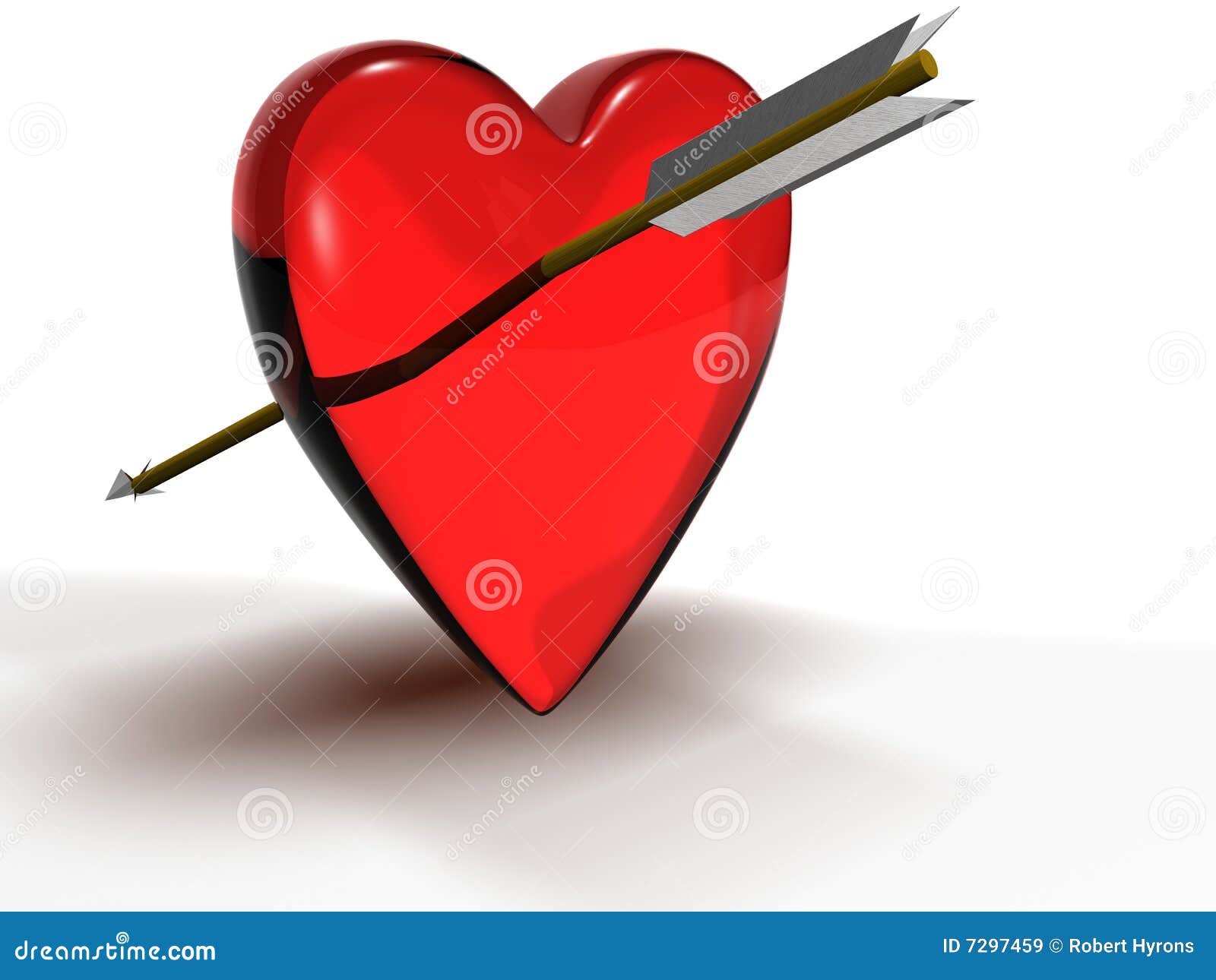 Pijl door het hart stock illustratie. Illustration of begrip - 7297459