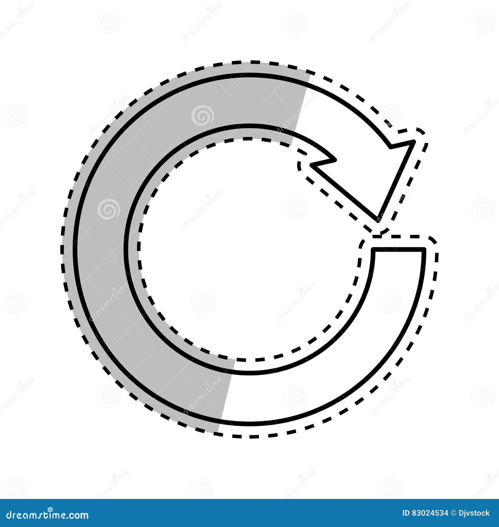 Pijl om cyclus stock illustratie. Illustration of cirkel - 83024534